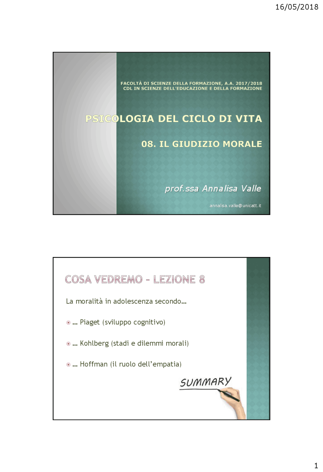 Psicologia Dello Sviluppo Docsity
