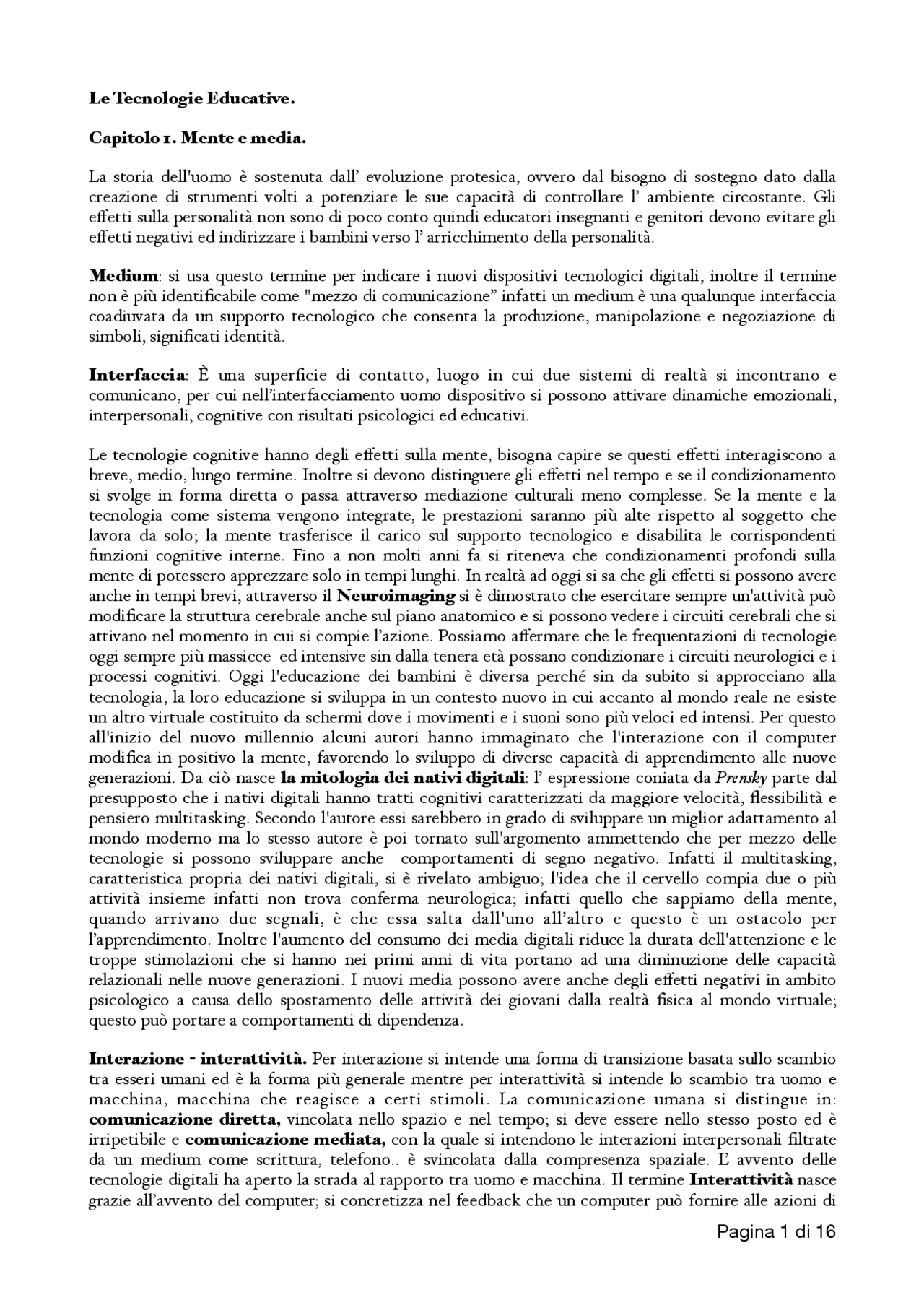 Le Tecnologie Educative Docsity