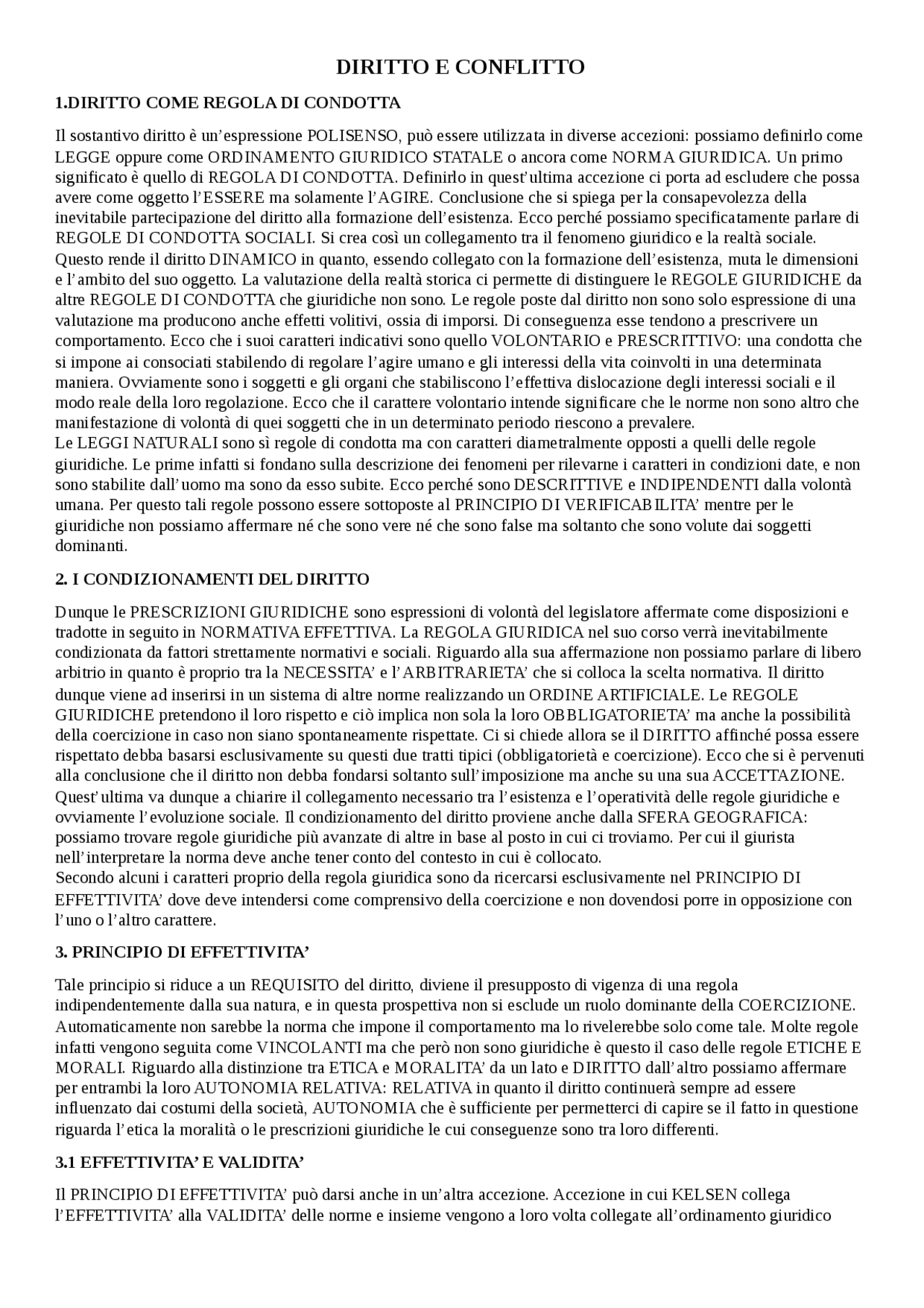 Diritto E Conflitti Libro Rosso Docsity