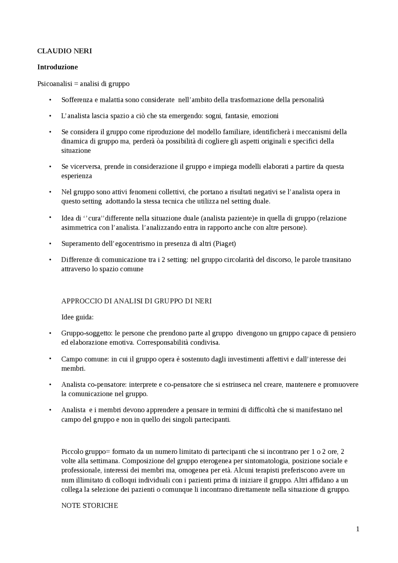 Riassunto Libro Neri Docsity