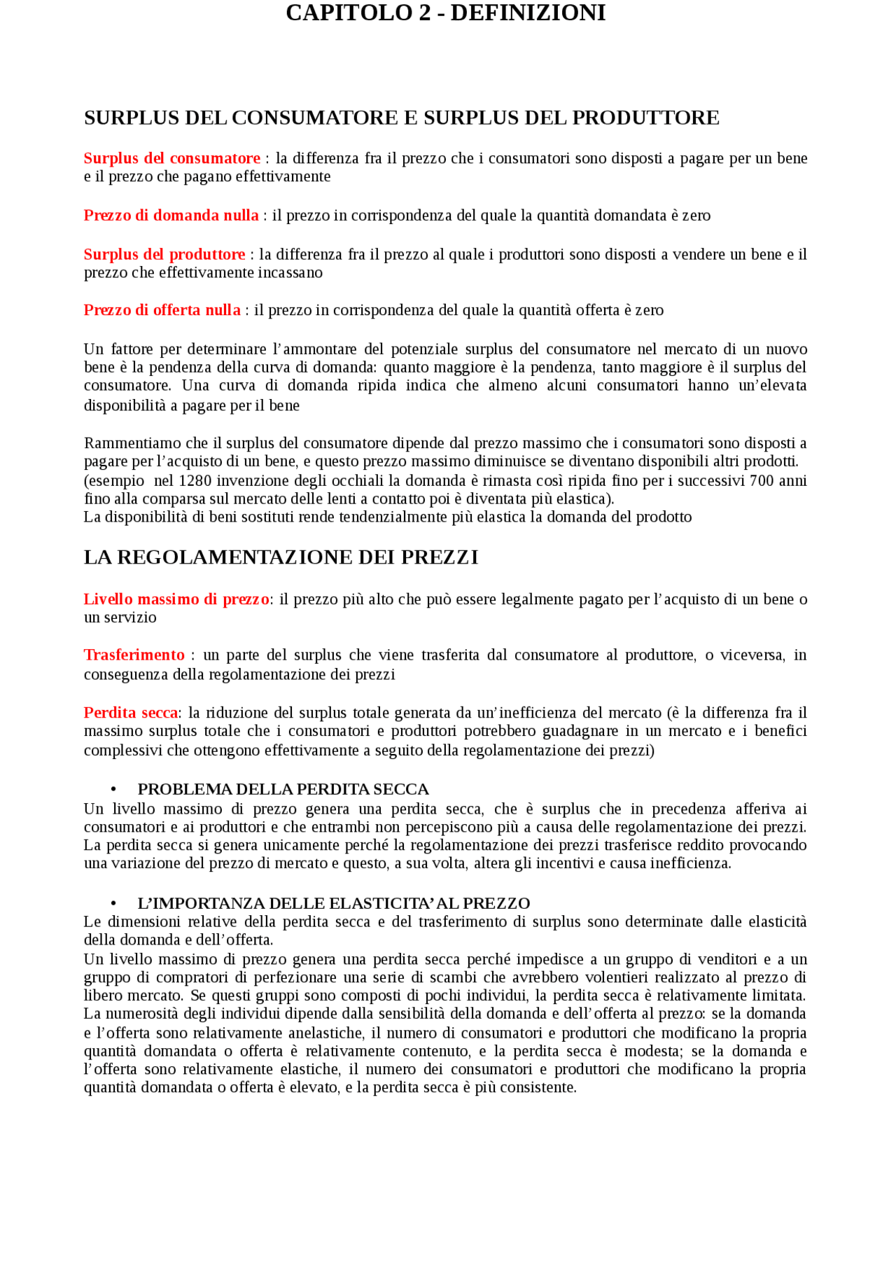 Macroeconomia Definizioni Docsity