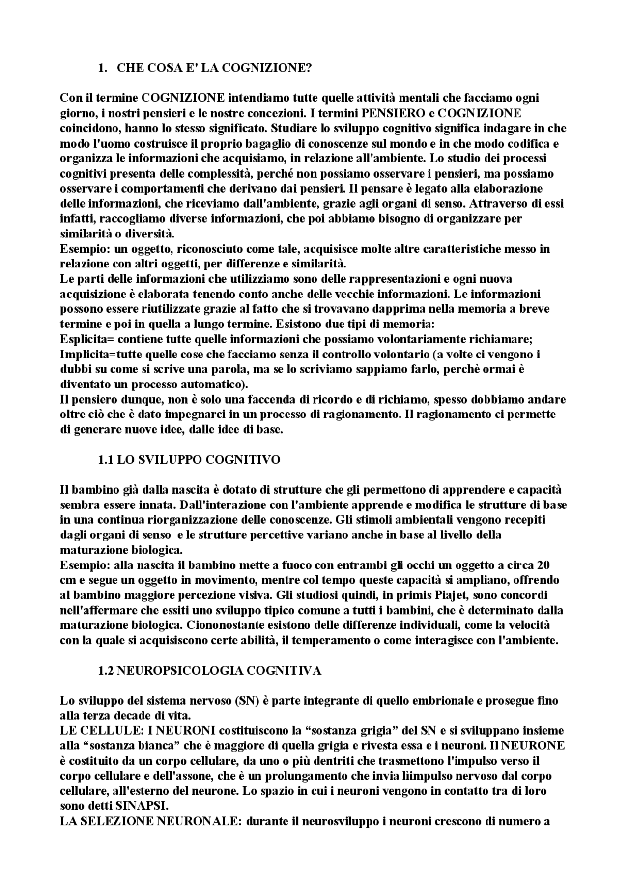 Cognitività Delletà Evolutiva Docsity