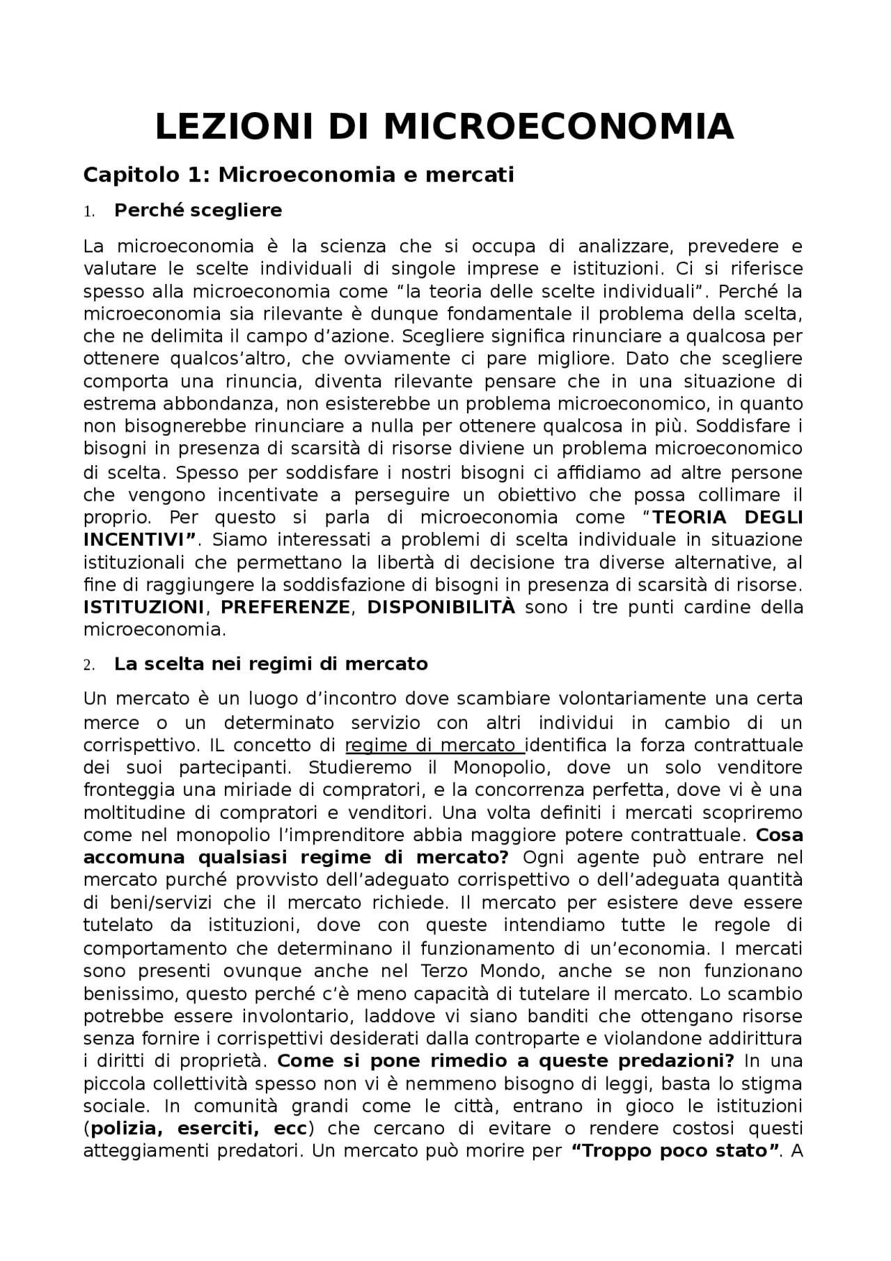 Lezioni Di Microeconomia Docsity