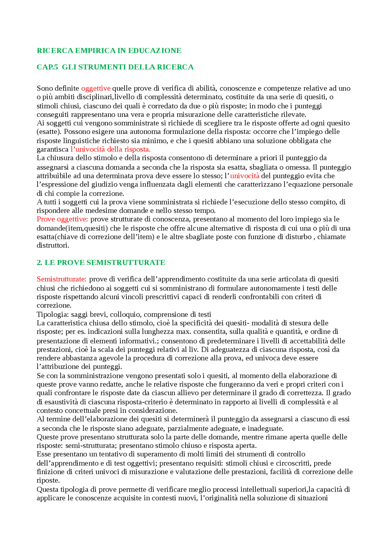 Ricerca Empirica In Educazione Docsity