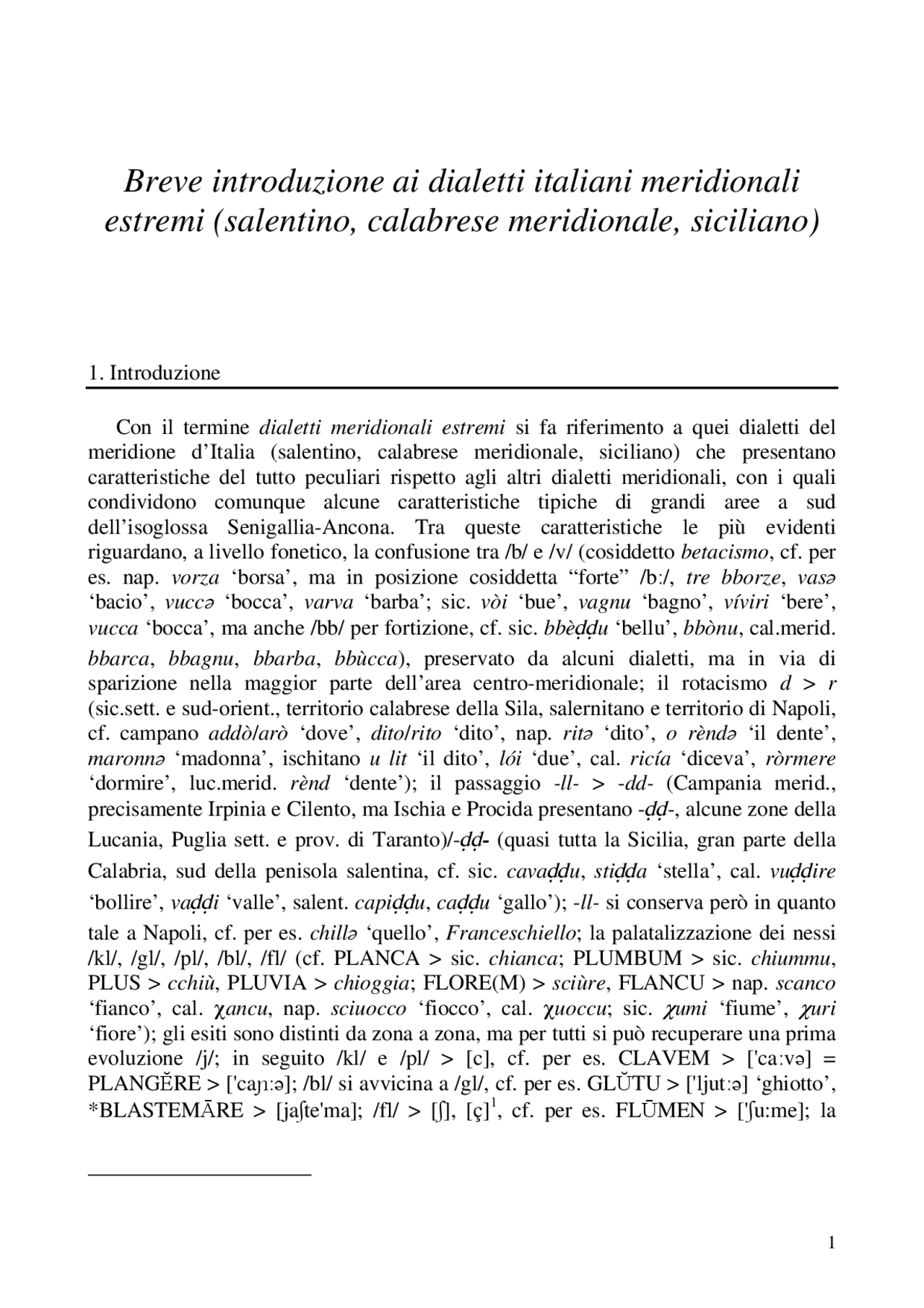 File Sui Dialetti Meridionali Linguistica Docsity