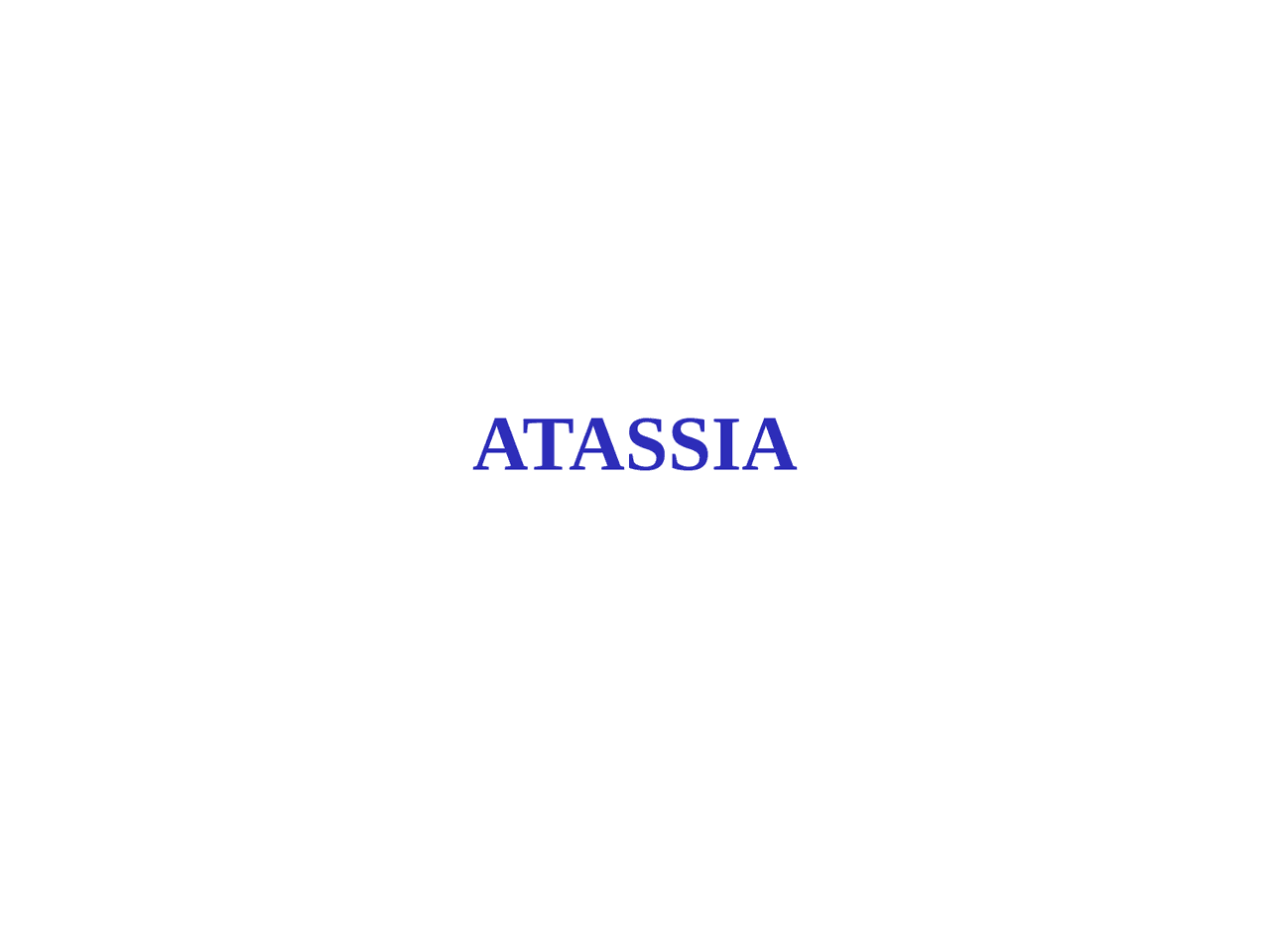 Atassia: classificazioni e terapia - Docsity