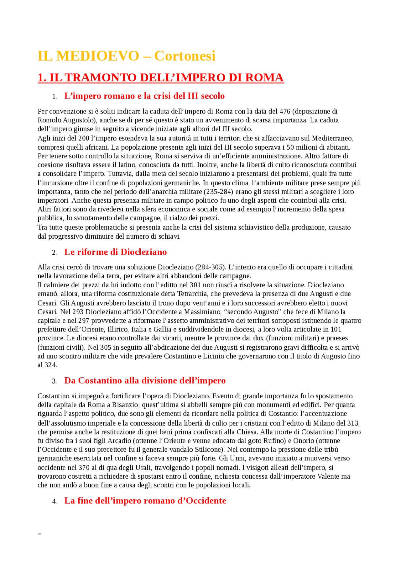 Il Medioevo Cortonesi Docsity