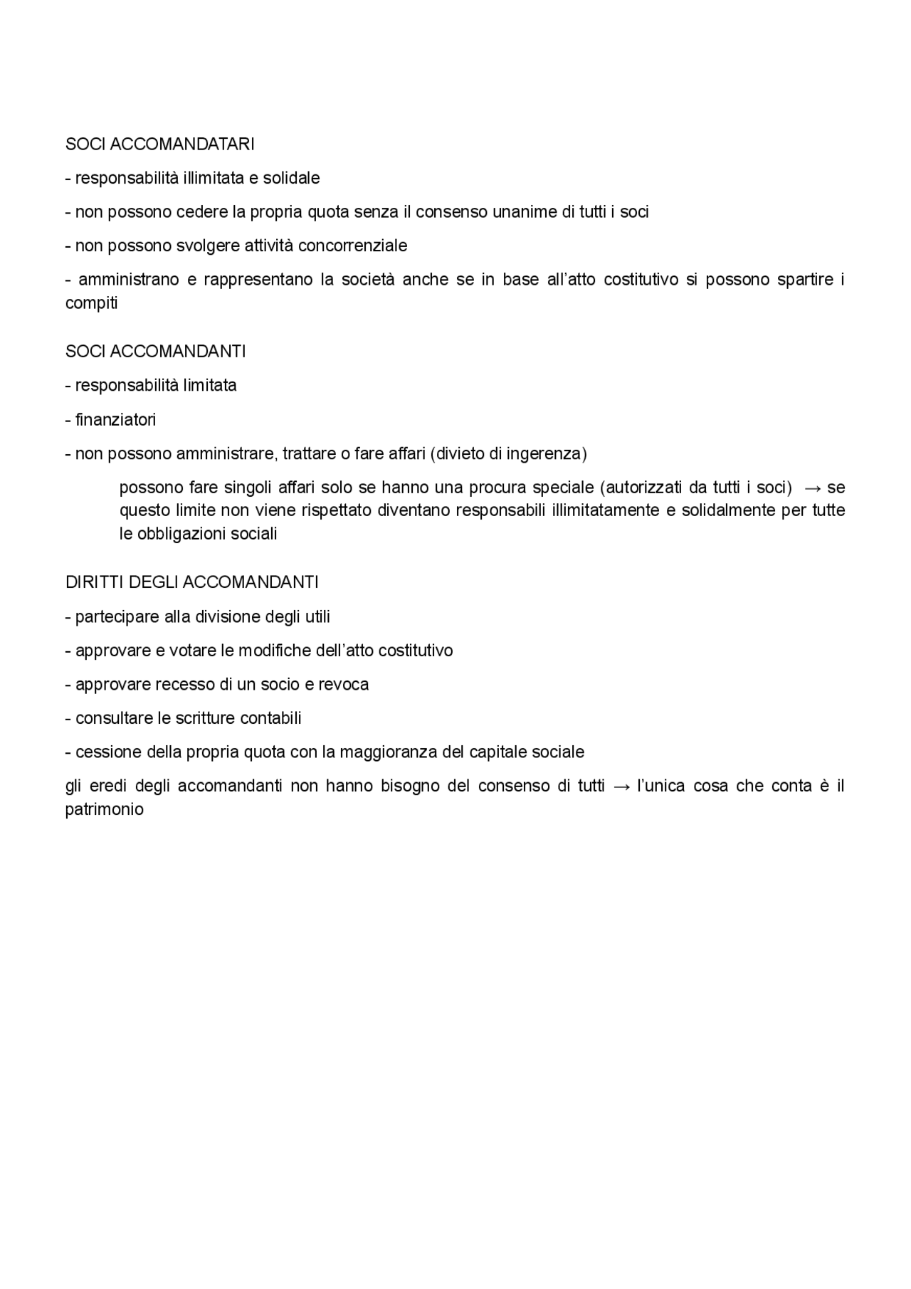 Società Di Persone La Sas Docsity