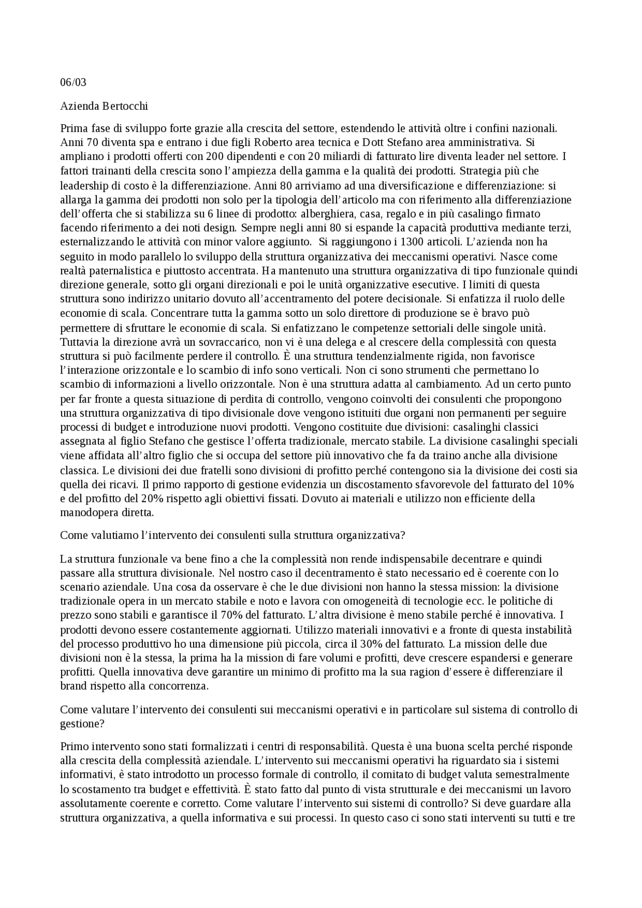 Programmazione E Sistemi Di Controllo Docsity