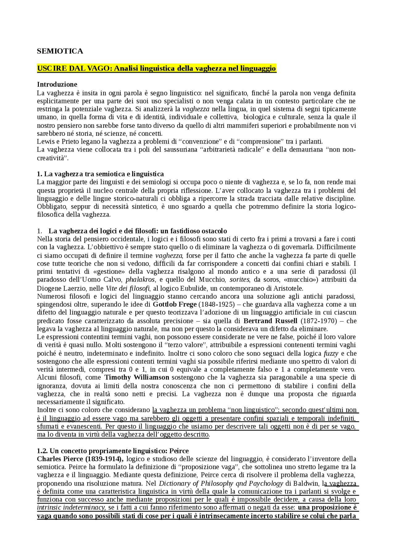 USCIRE DAL VAGO: Analisi linguistica della vaghezza nel linguaggio ...