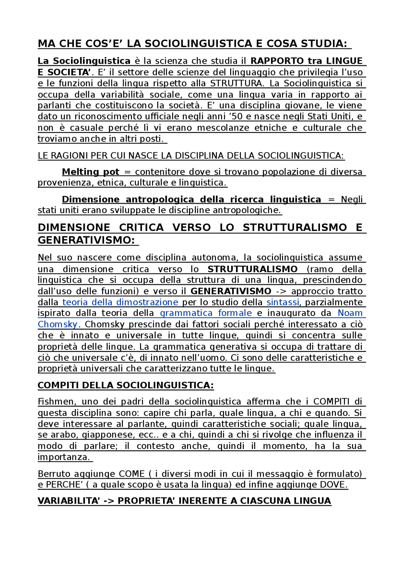 Sociolinguistica Modulo A Docsity