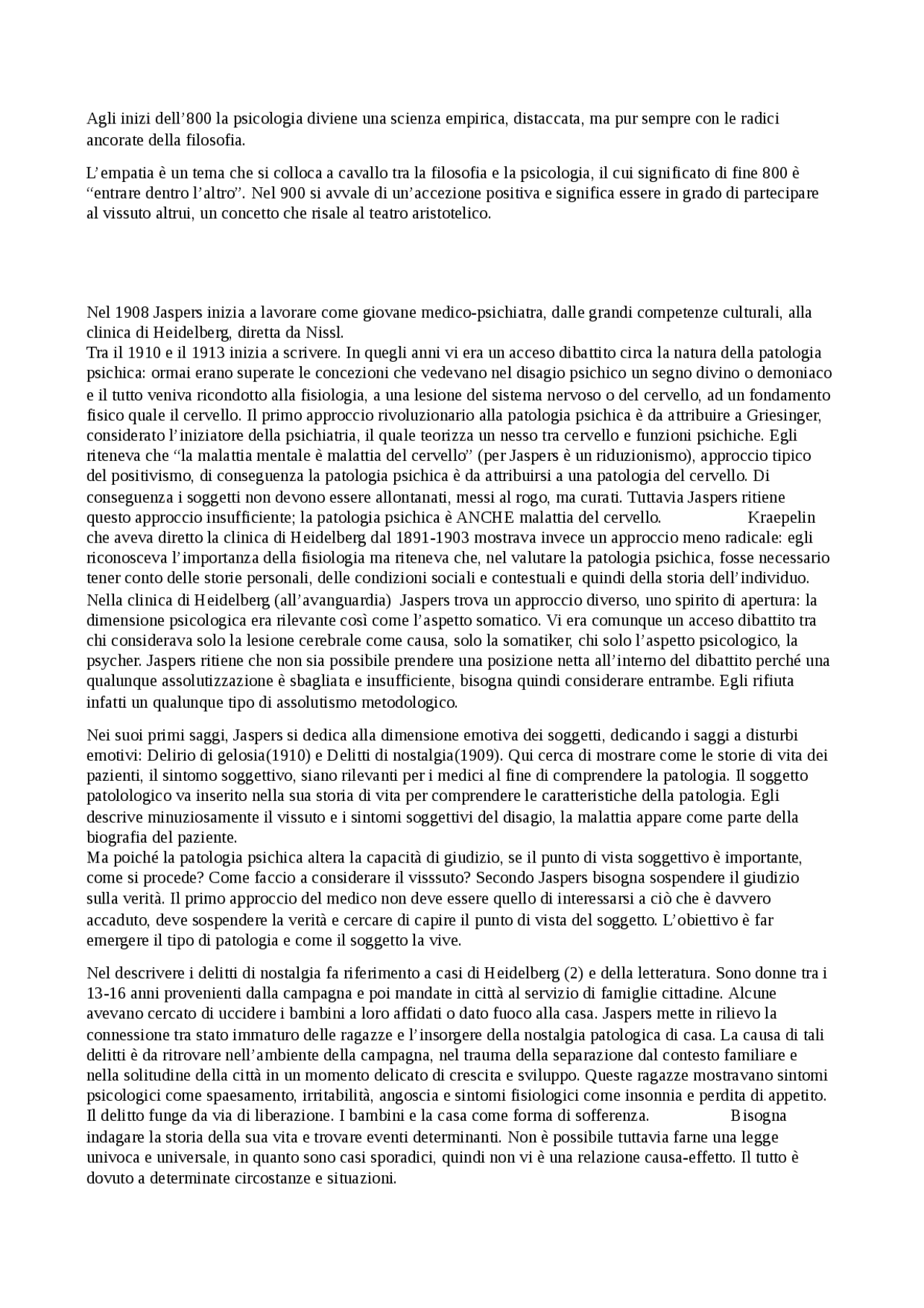 Appunti Di Filosofia Morale Jaspers Docsity