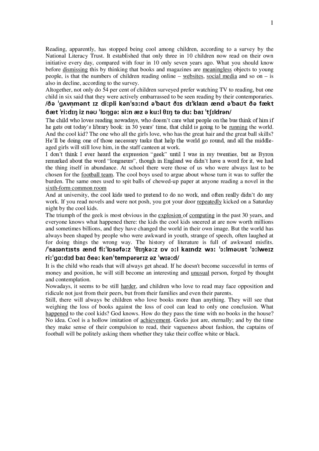 Phonetic transcription - Docsity