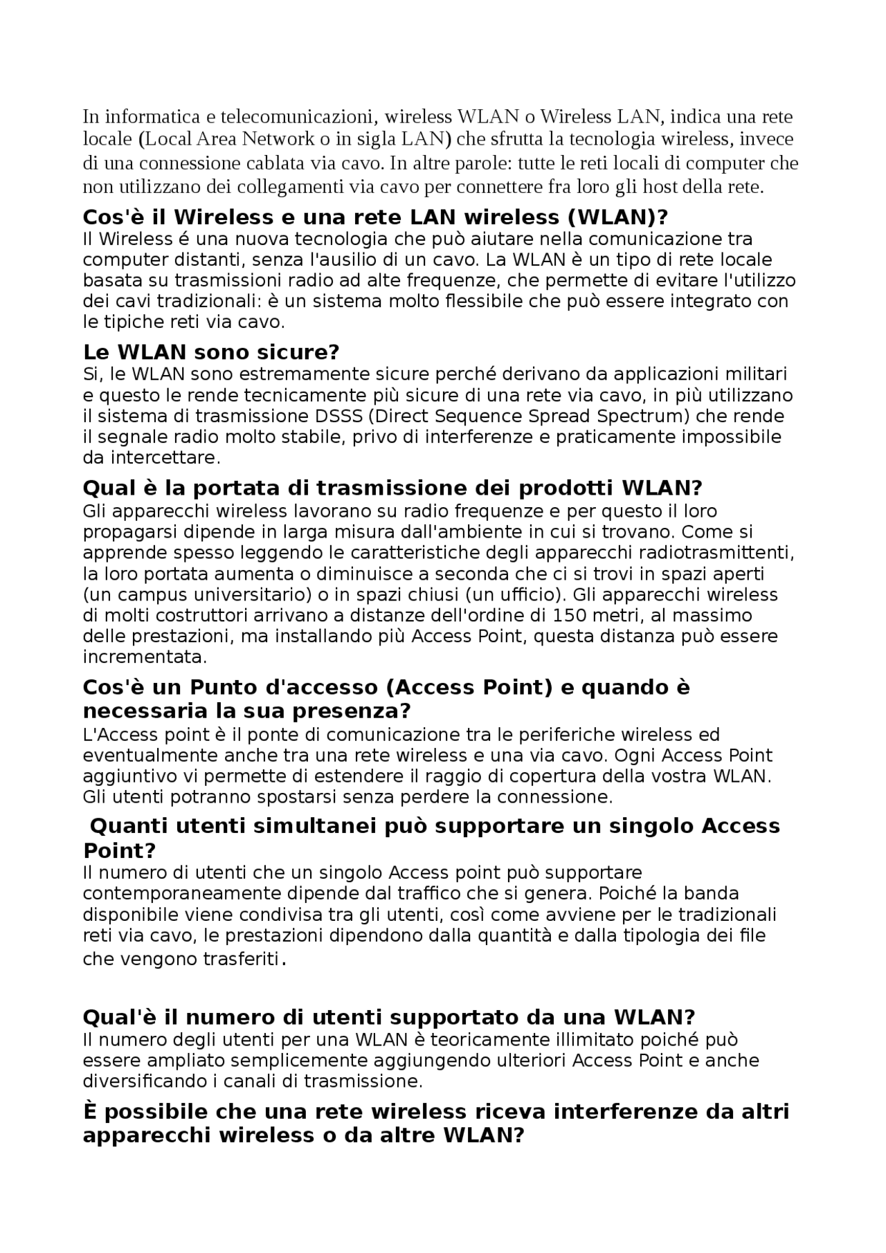Le Reti In Informatica Docsity