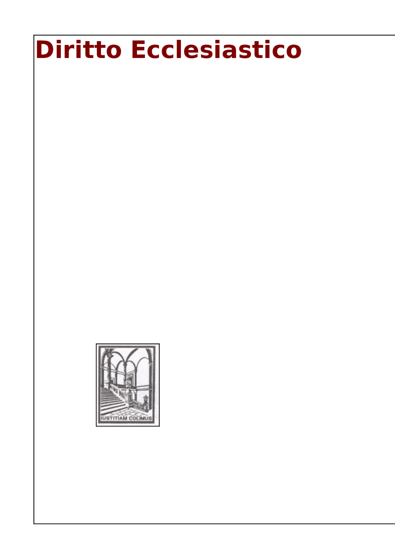 Tedeschi Manuale Diritto Ecclesiastico Docsity