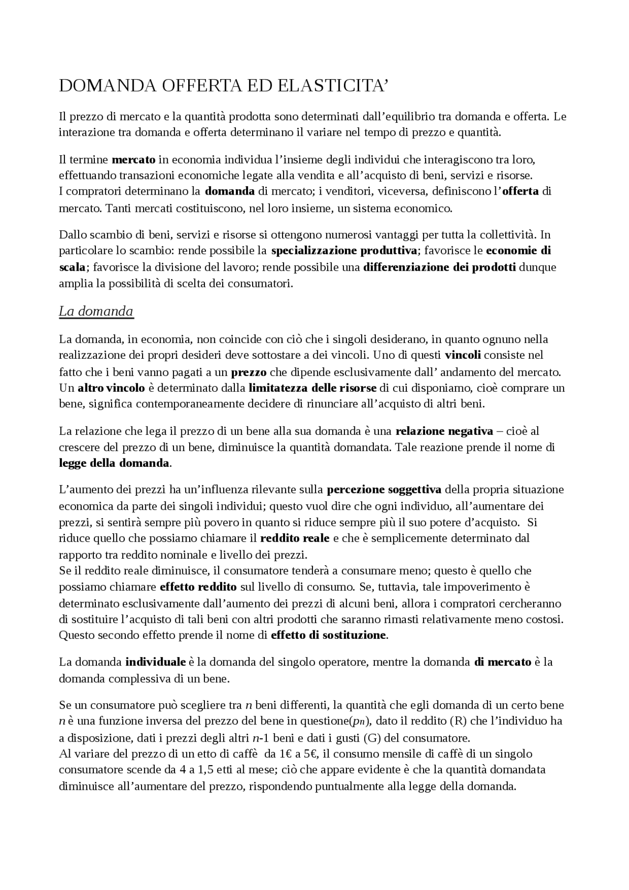 Microeconomia Risposte Esame Docsity