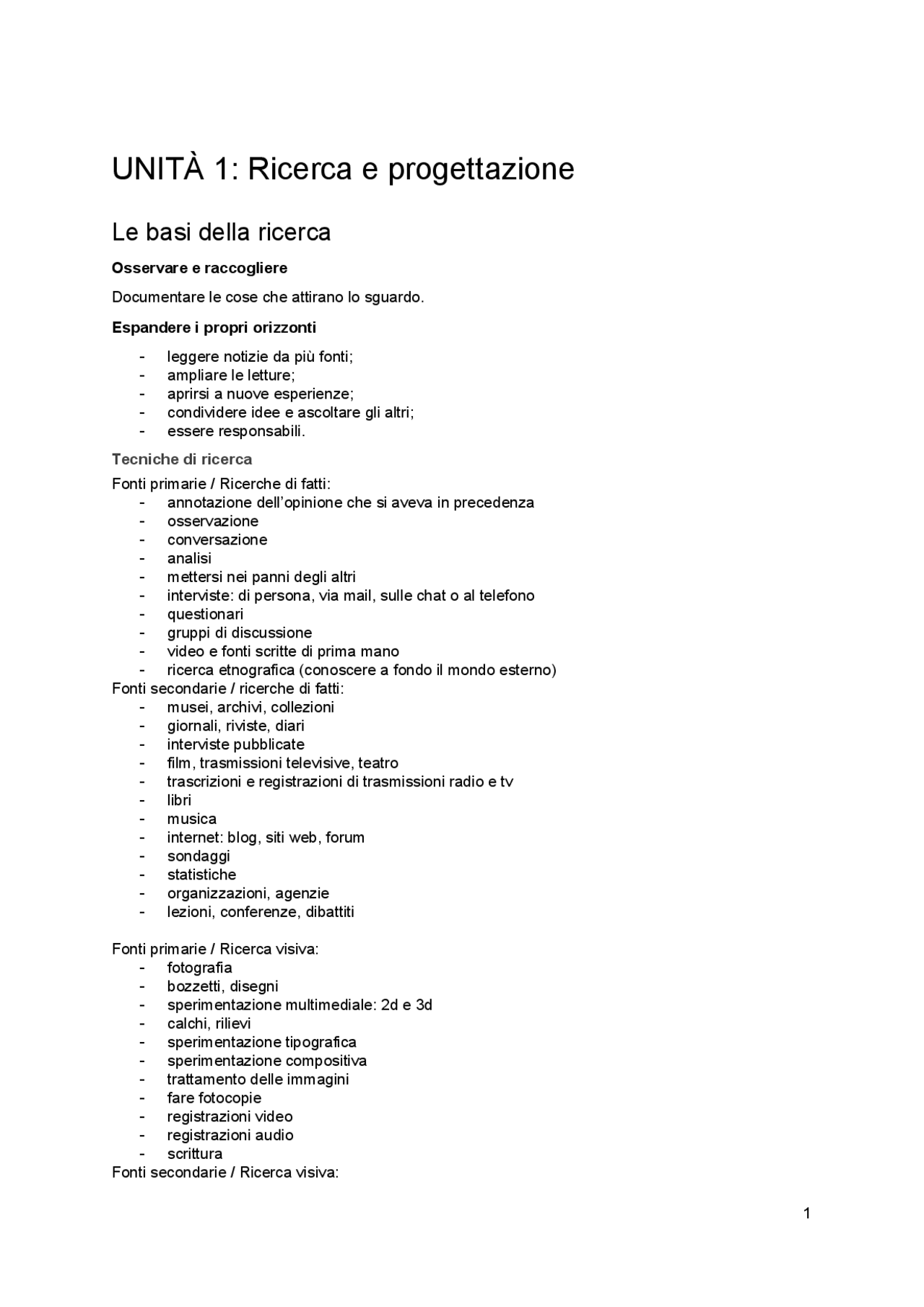 Sintesi Graphic Design Docsity