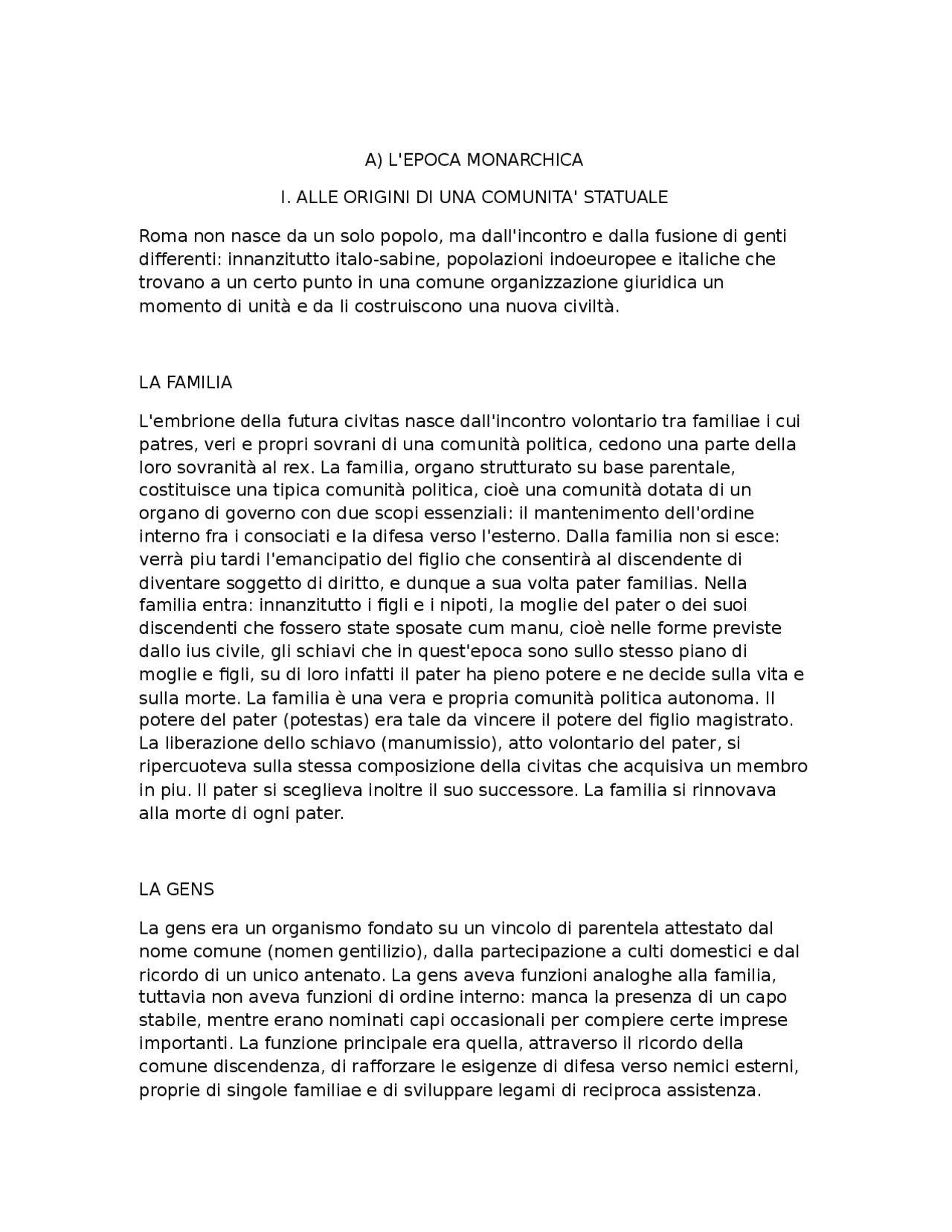 Storia Del Diritto Romano Docsity