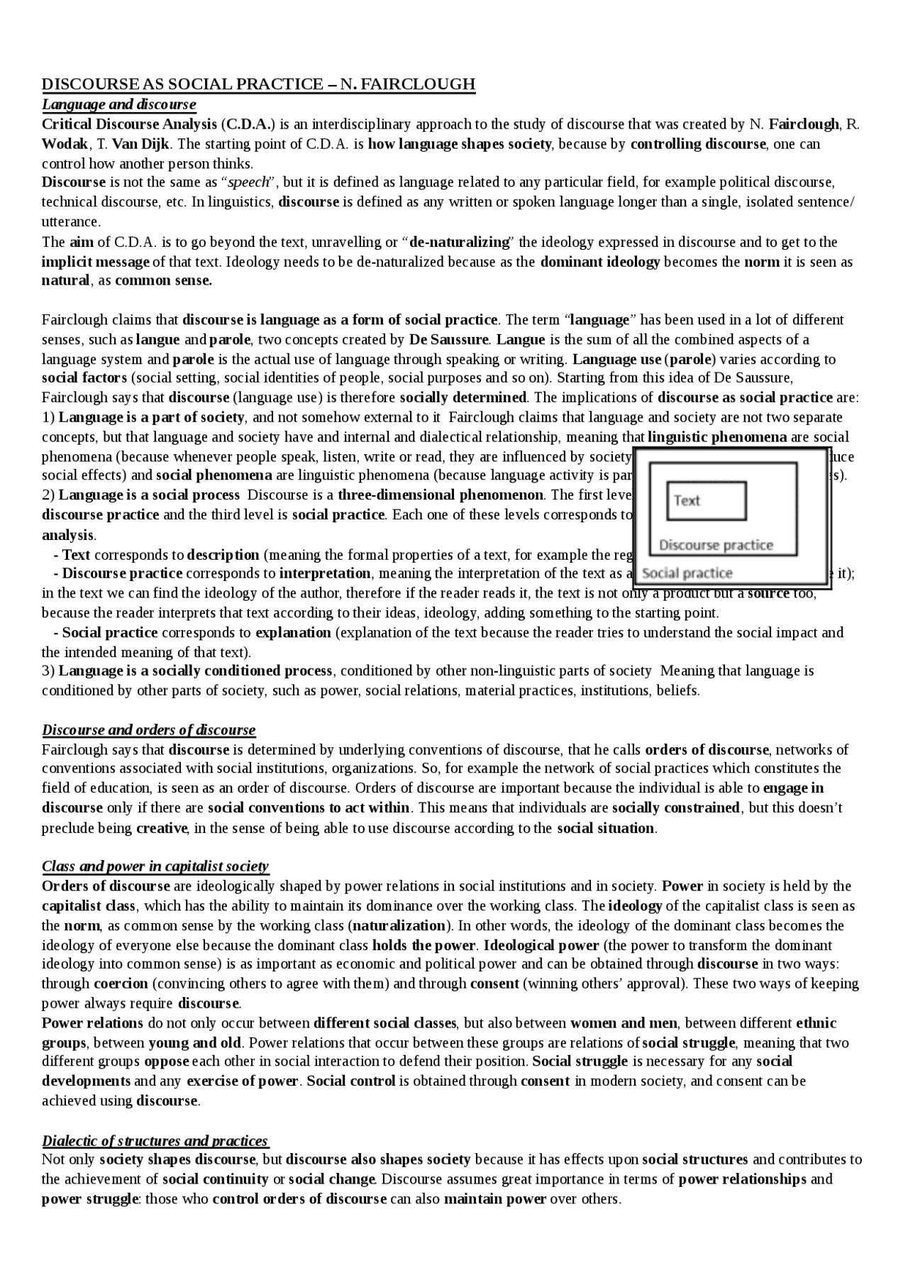 Language And Power 2 Discourse As Social Practice N Fairclough