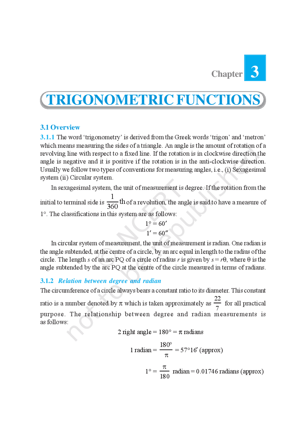 Trignometric formula - Docsity