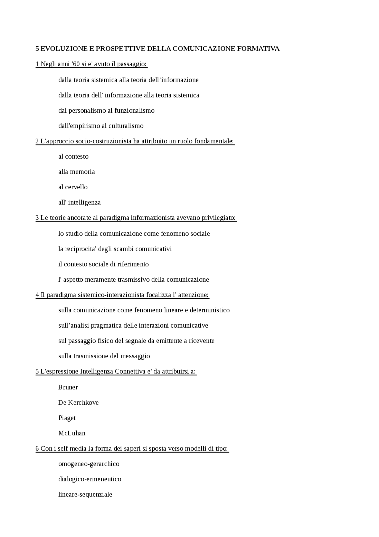 Tecnologie Dellistruzione E Dellapprendimento Singolo 06 Cfu Docsity