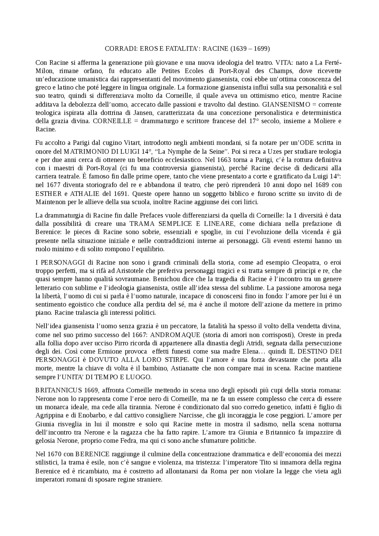 Riassunto Letteratura Francese Preda Docsity