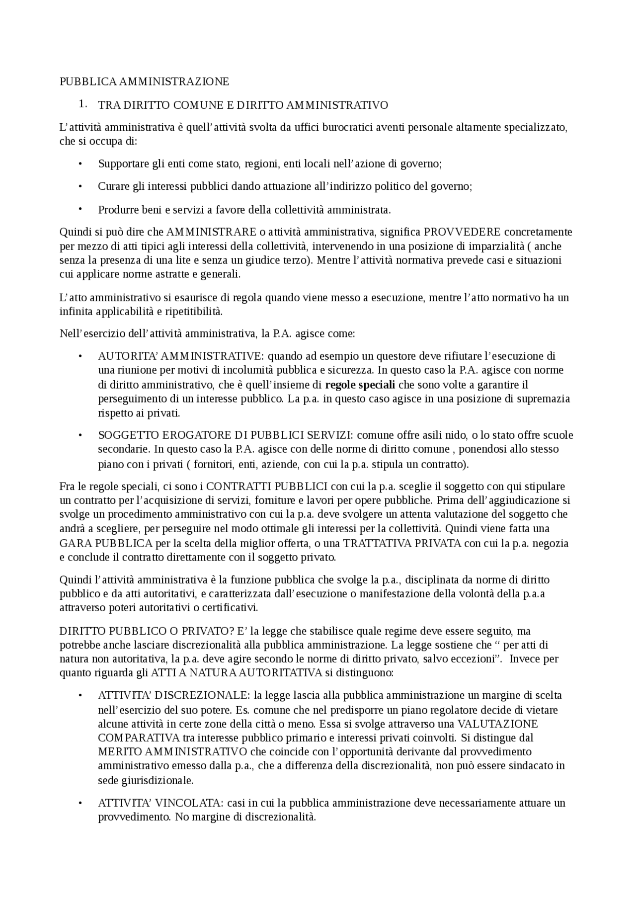 Pubblica Amministrazione Riassunto Barbera Docsity