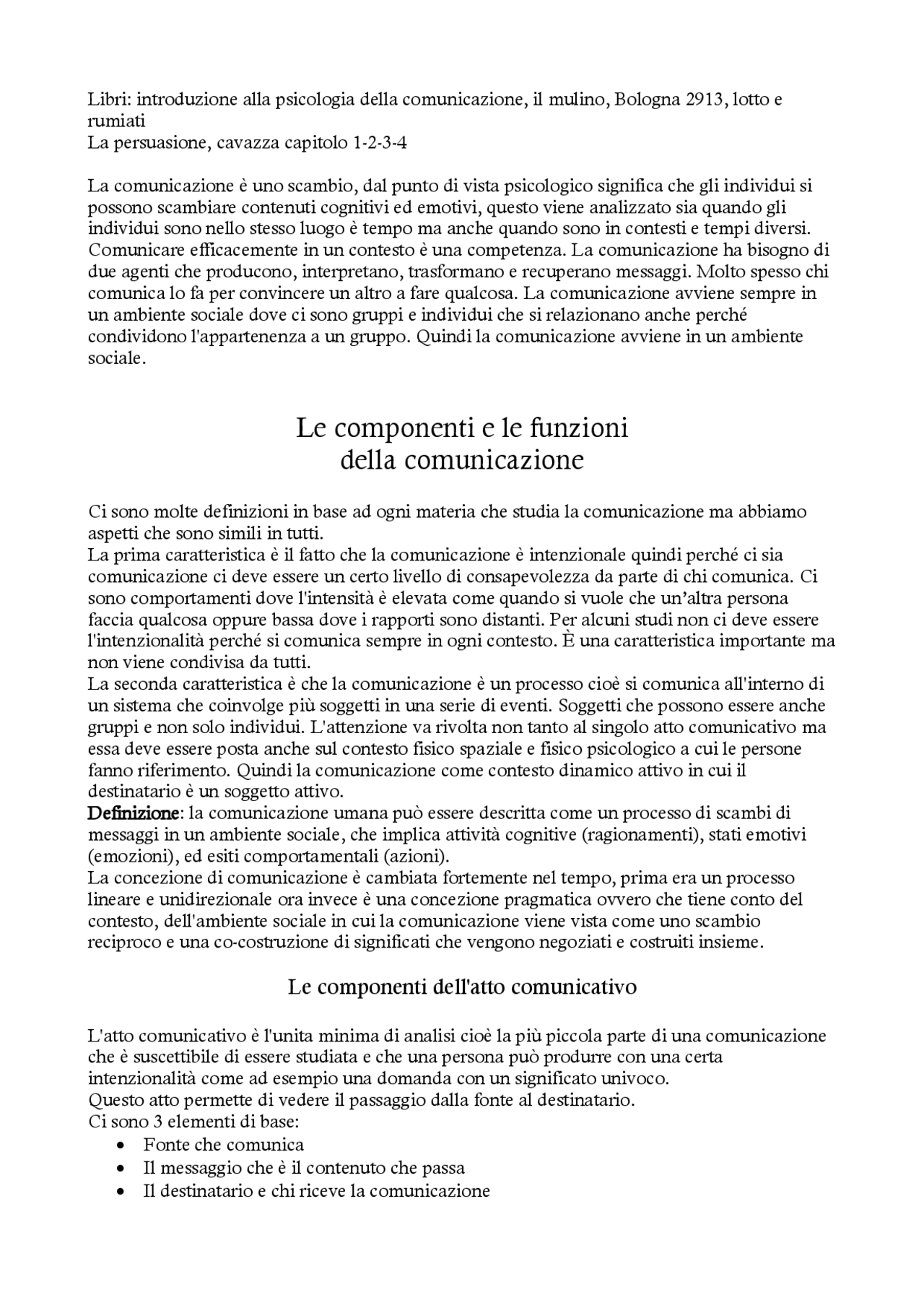 Comunicazione E Persuasione Docsity