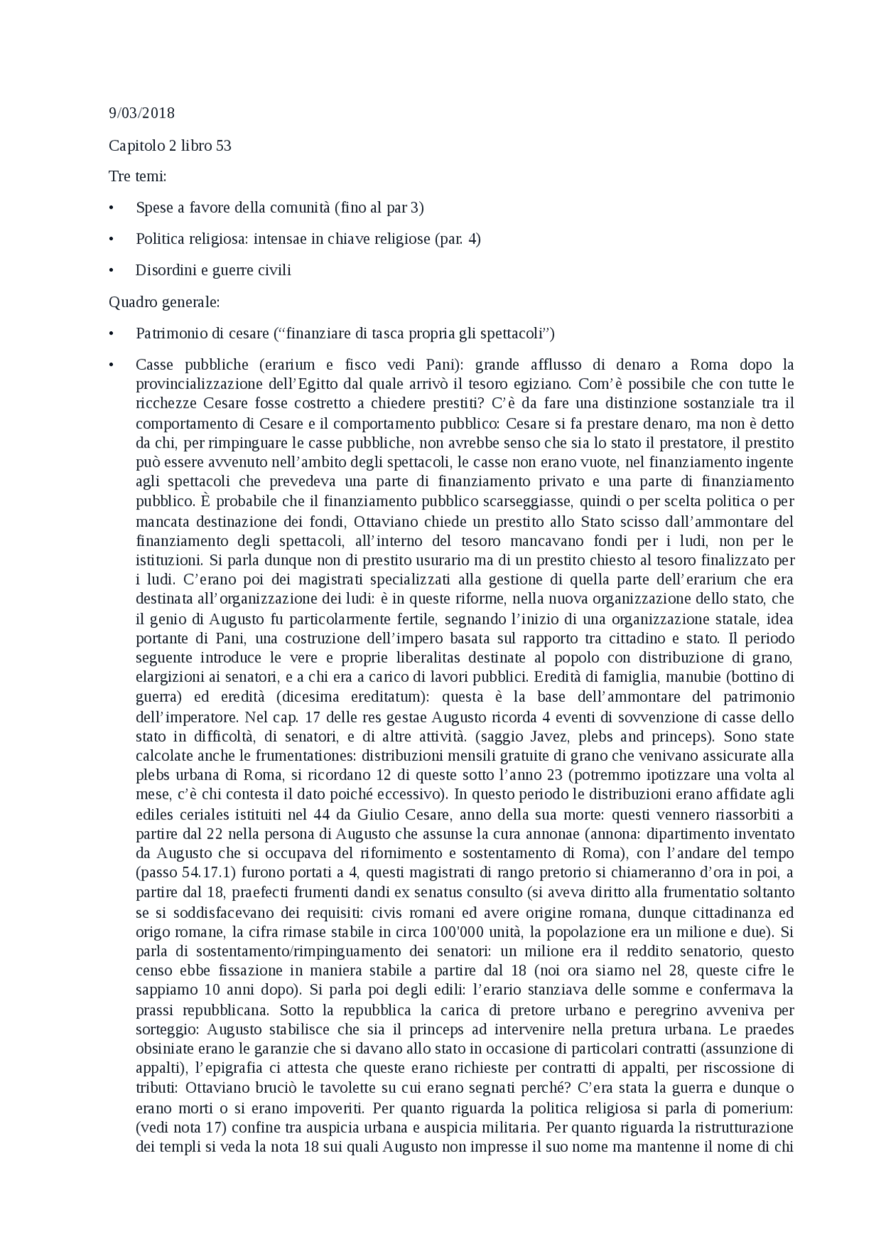 Augusto E Il Principato Docsity