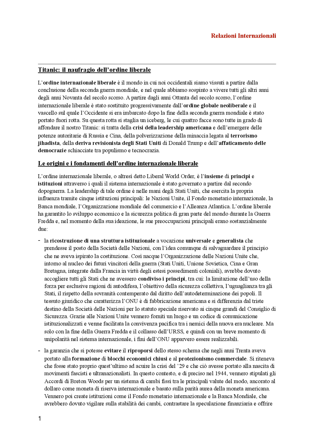 Titanic Il Naufragio Dellordine Liberale Di Vittorio Emanuele Parsi