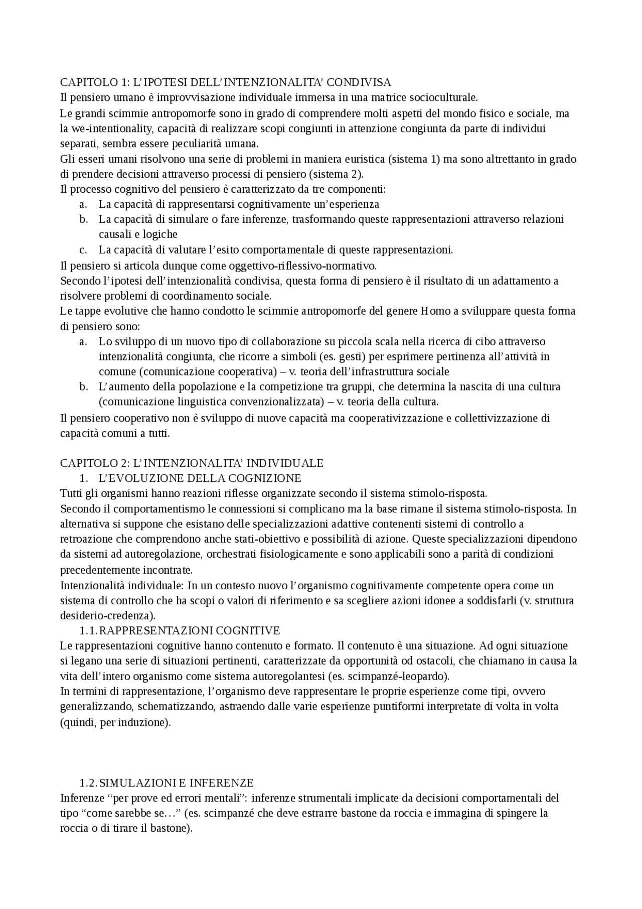 Riassunto Unicamente Umano Schemi E Mappe Concettuali Di Antropologia