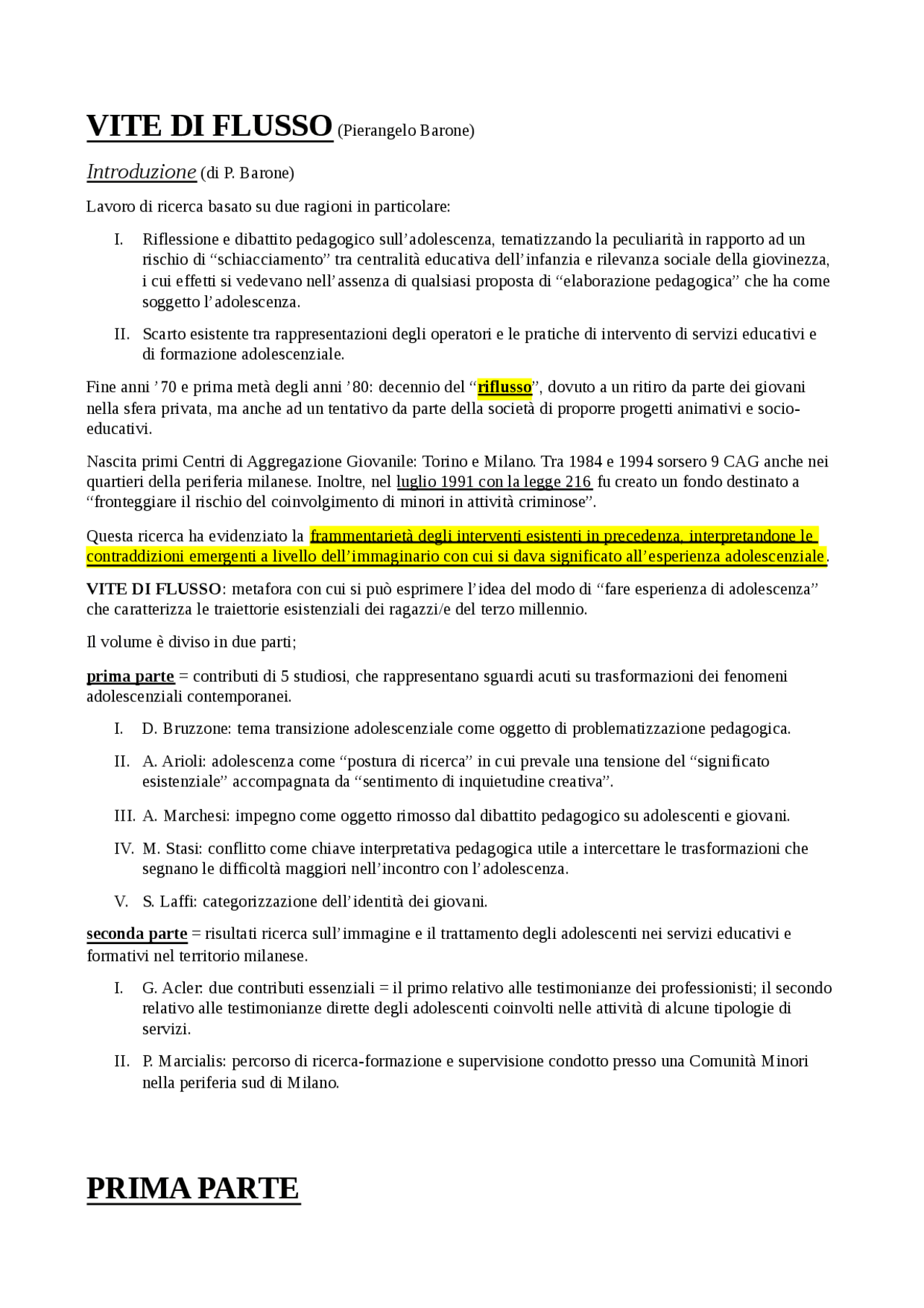 Vite Di Flusso Appunti Docsity
