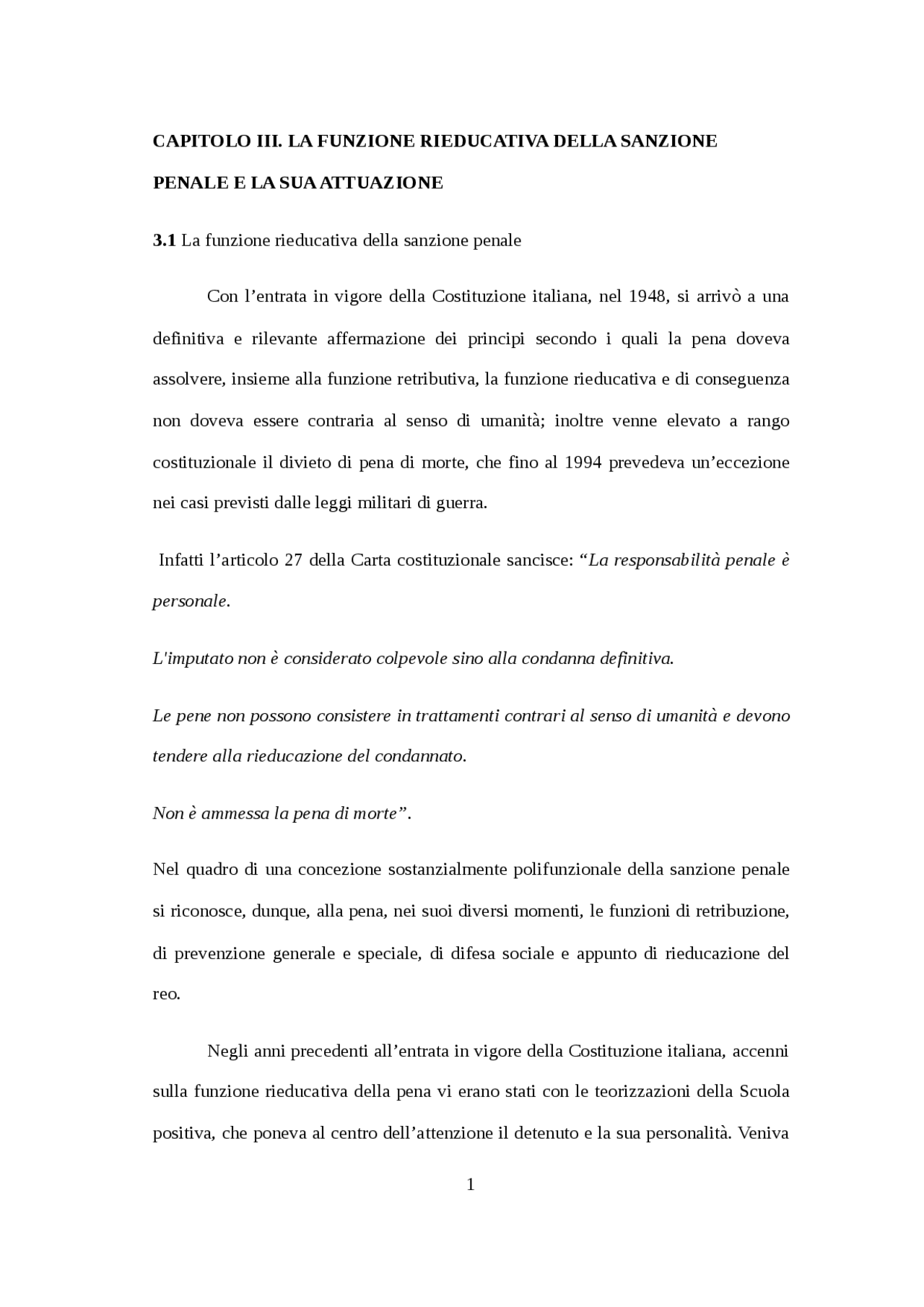 La pena nel tempo fino a Beccaria - Docsity