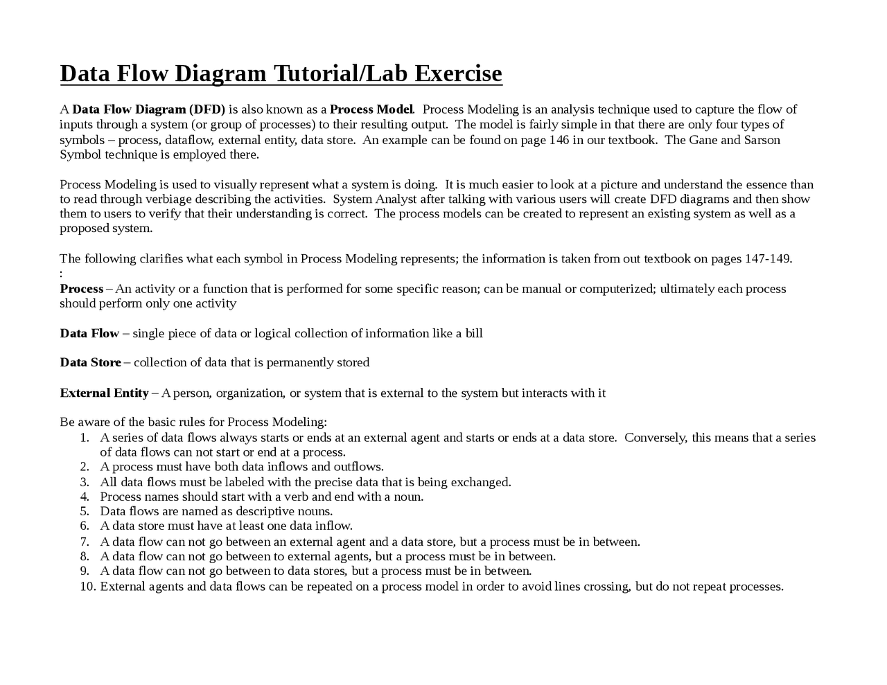 Data flow diagram show the tutorial steps - Docsity