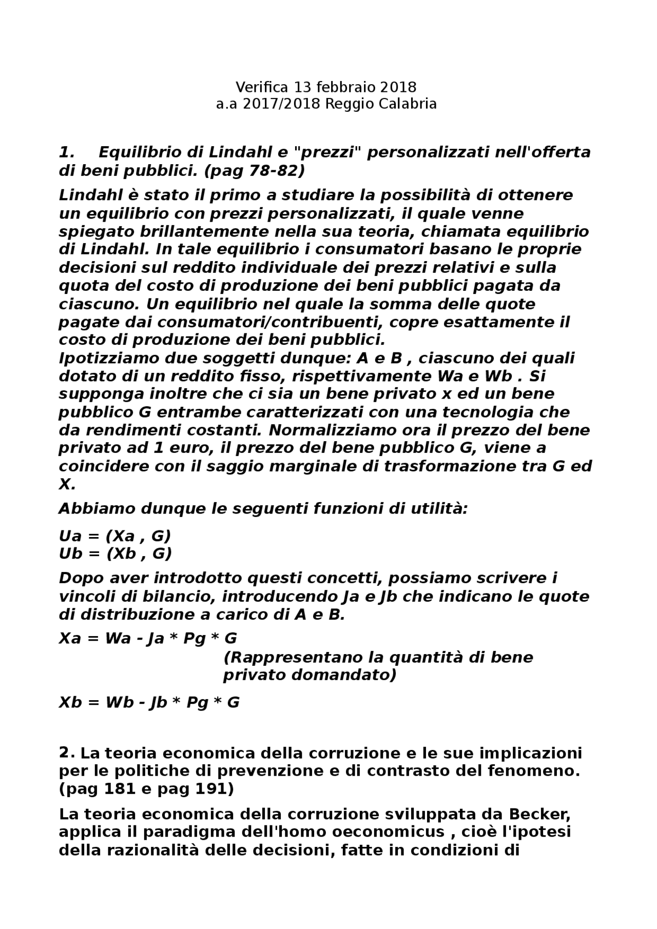 Scienze Delle Finanze Domande E Risposte Docsity