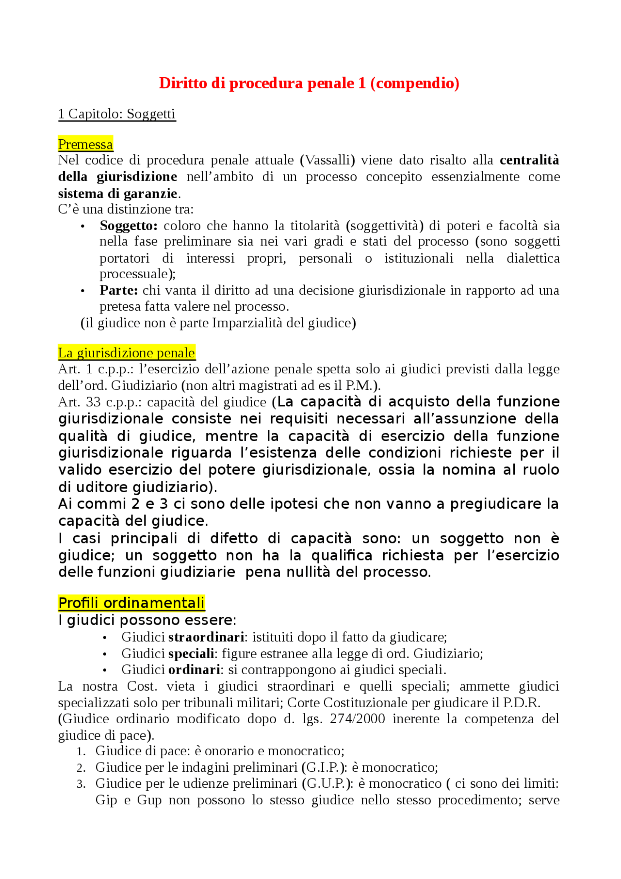 Sintesi Compendio Procedura Penale Consogrevibargis Ottava Edizione