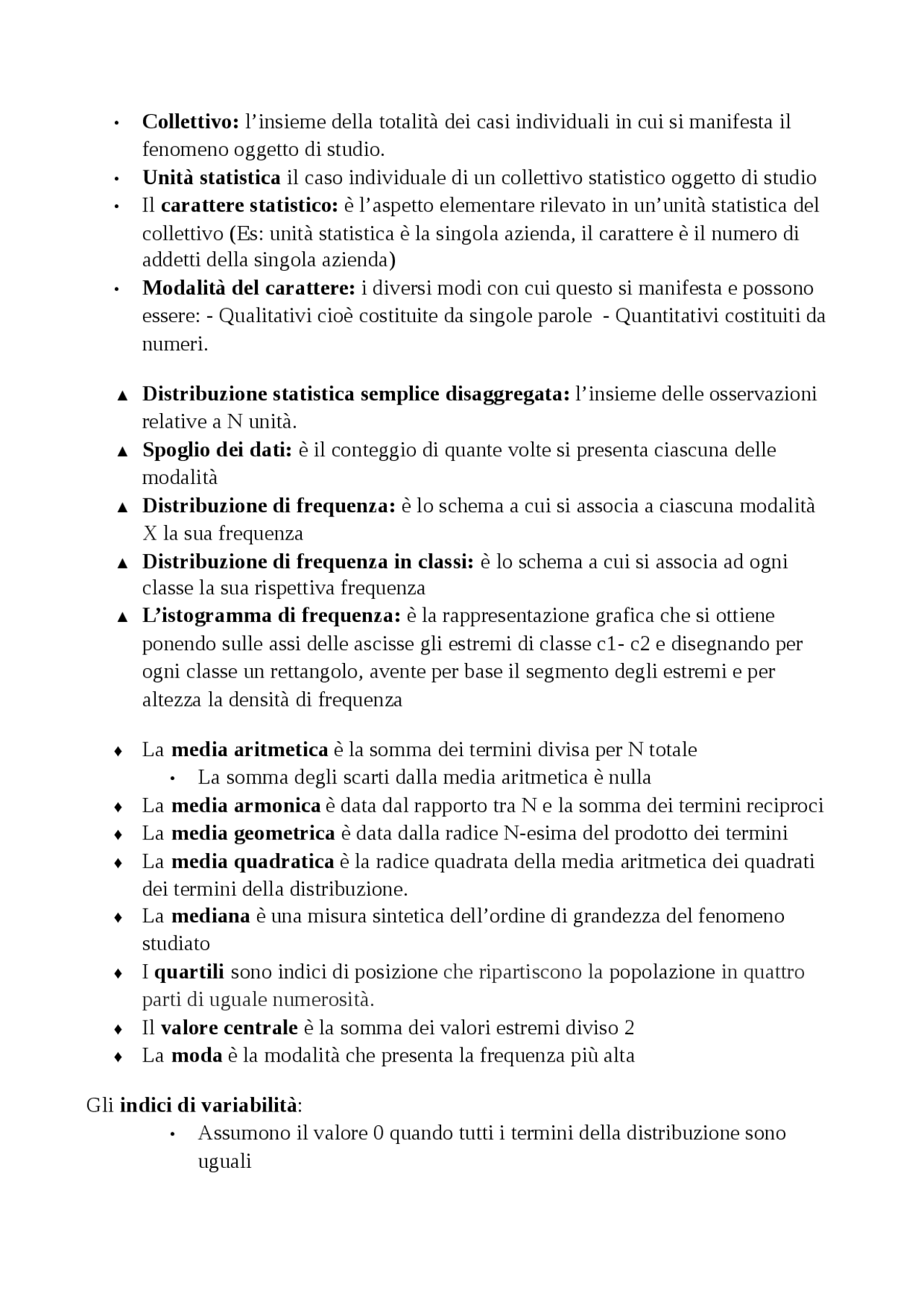 Principi Di Statistica Docsity