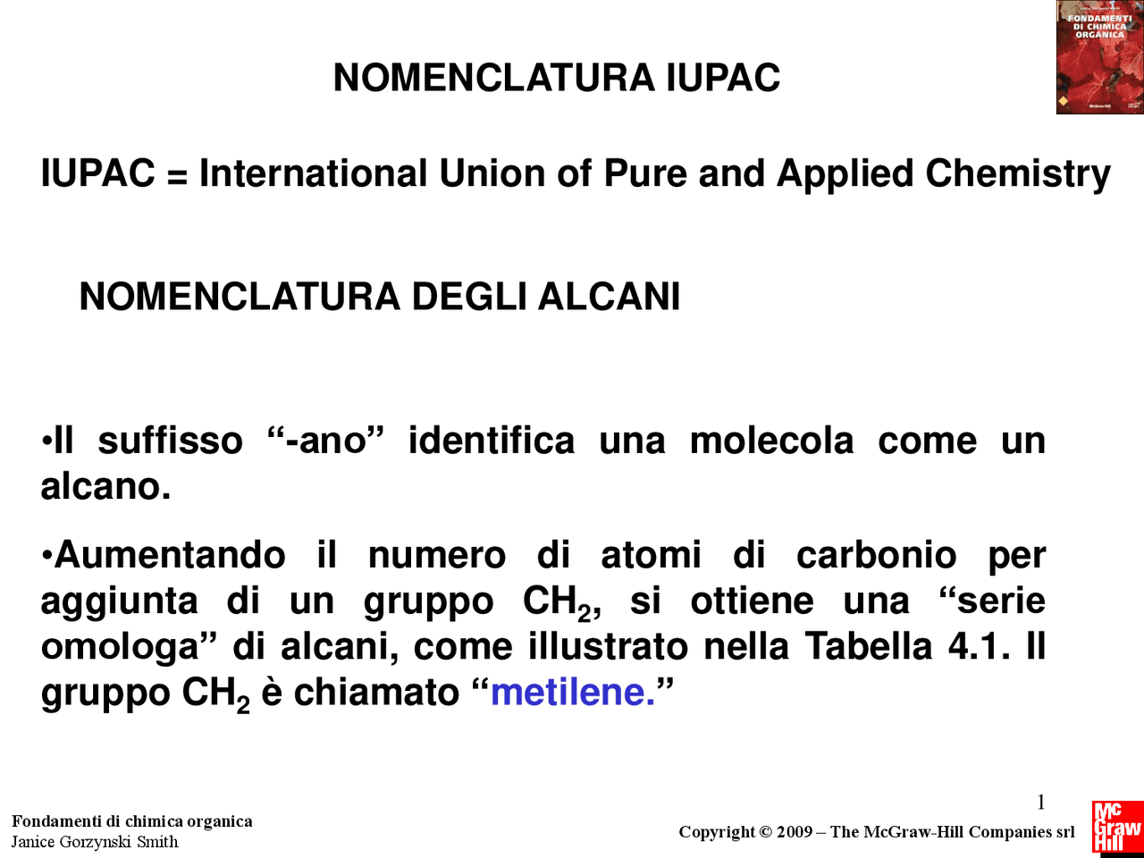 Nomenclatura degli alcani - Docsity