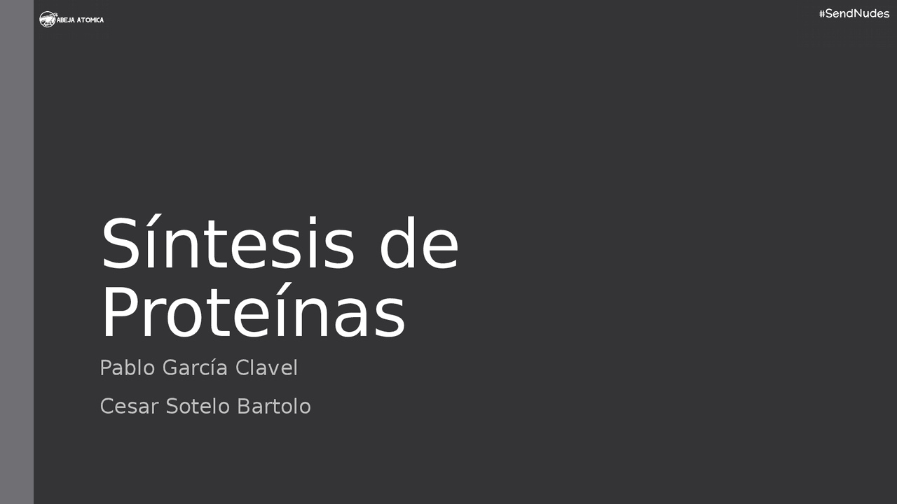 Síntesis De Proteínas Slides De Psycologie Humaine Docsity
