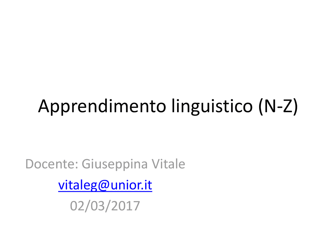 Apprendimento Linguistico Docsity