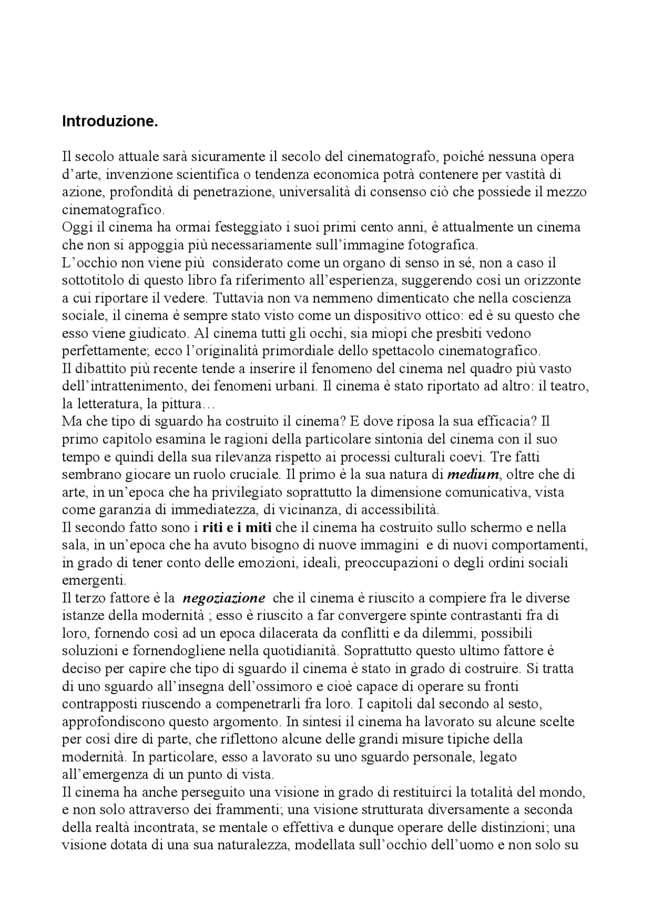 Occhio Del Novecento Riassunto Docsity