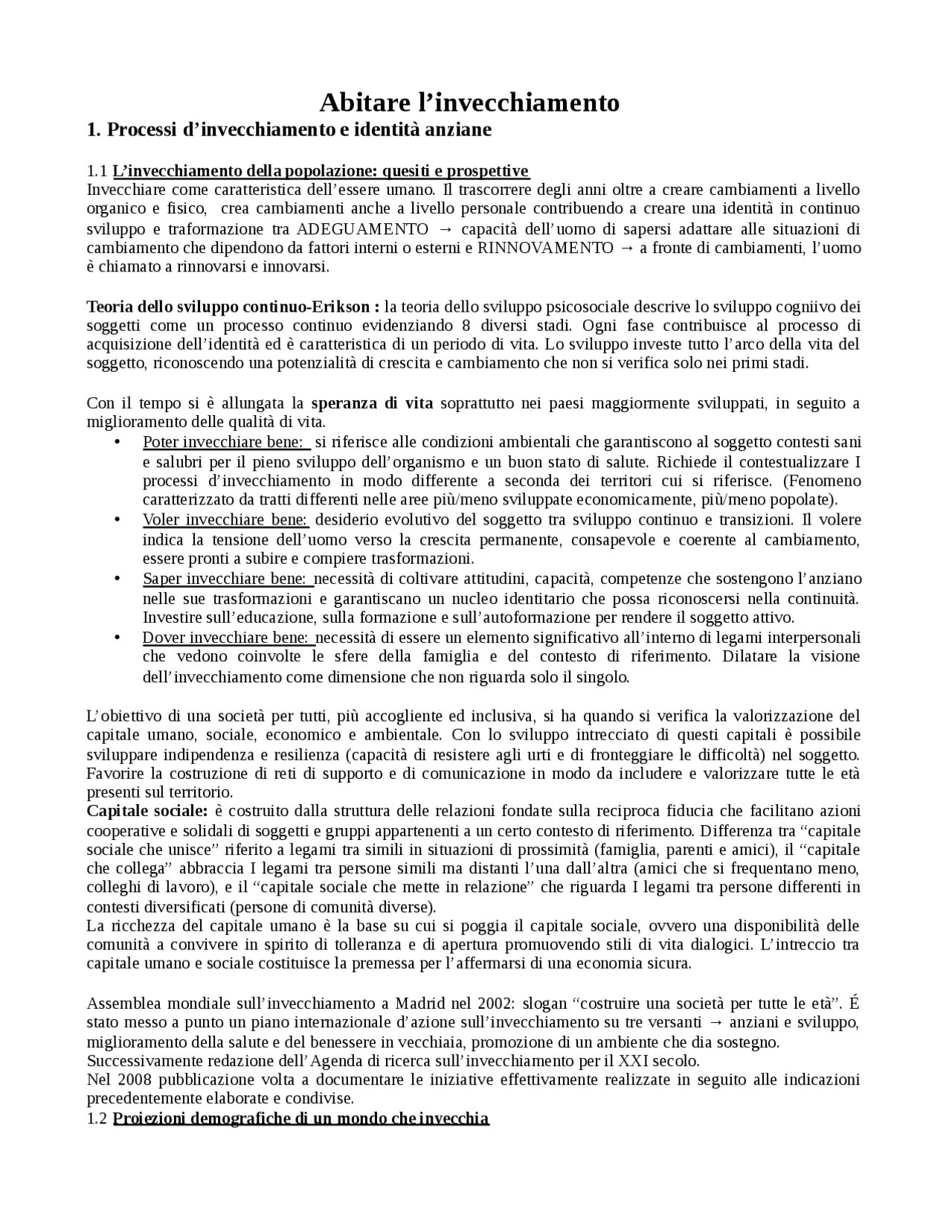 Abitare Linvecchiamento Docsity