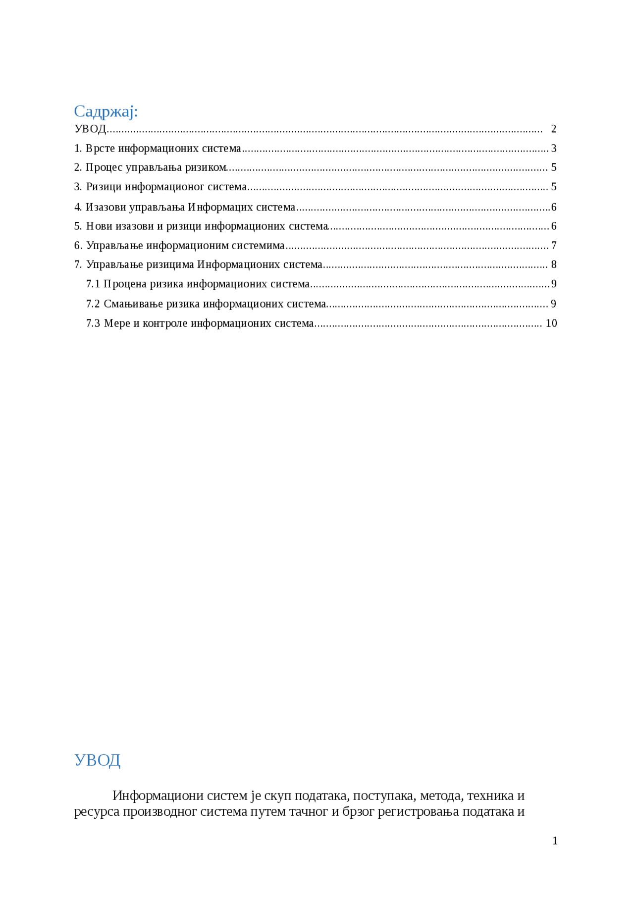 Informacxioni Sistemi Zastita Podataka Skripte Predlog Hemija Docsity