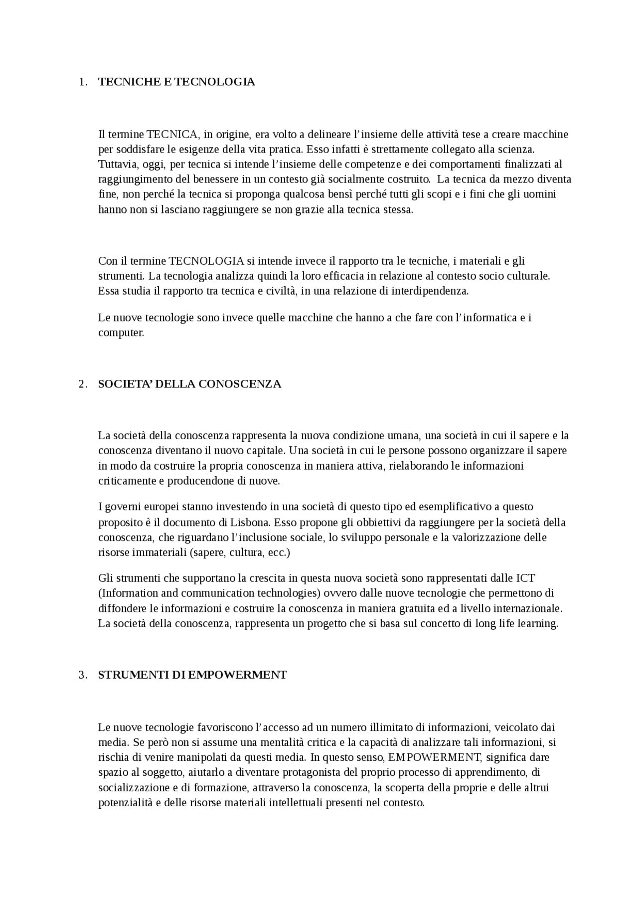 Tecnologie Della Conoscenza Docsity