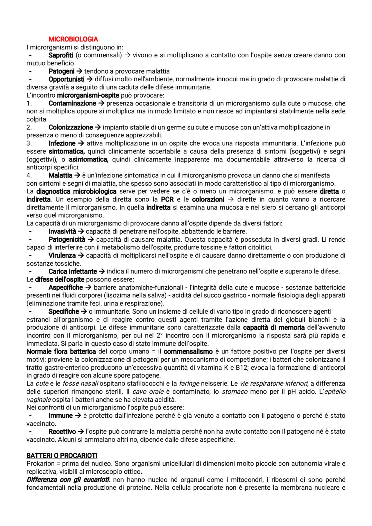 Microbiologia Per Infermieristica Docsity