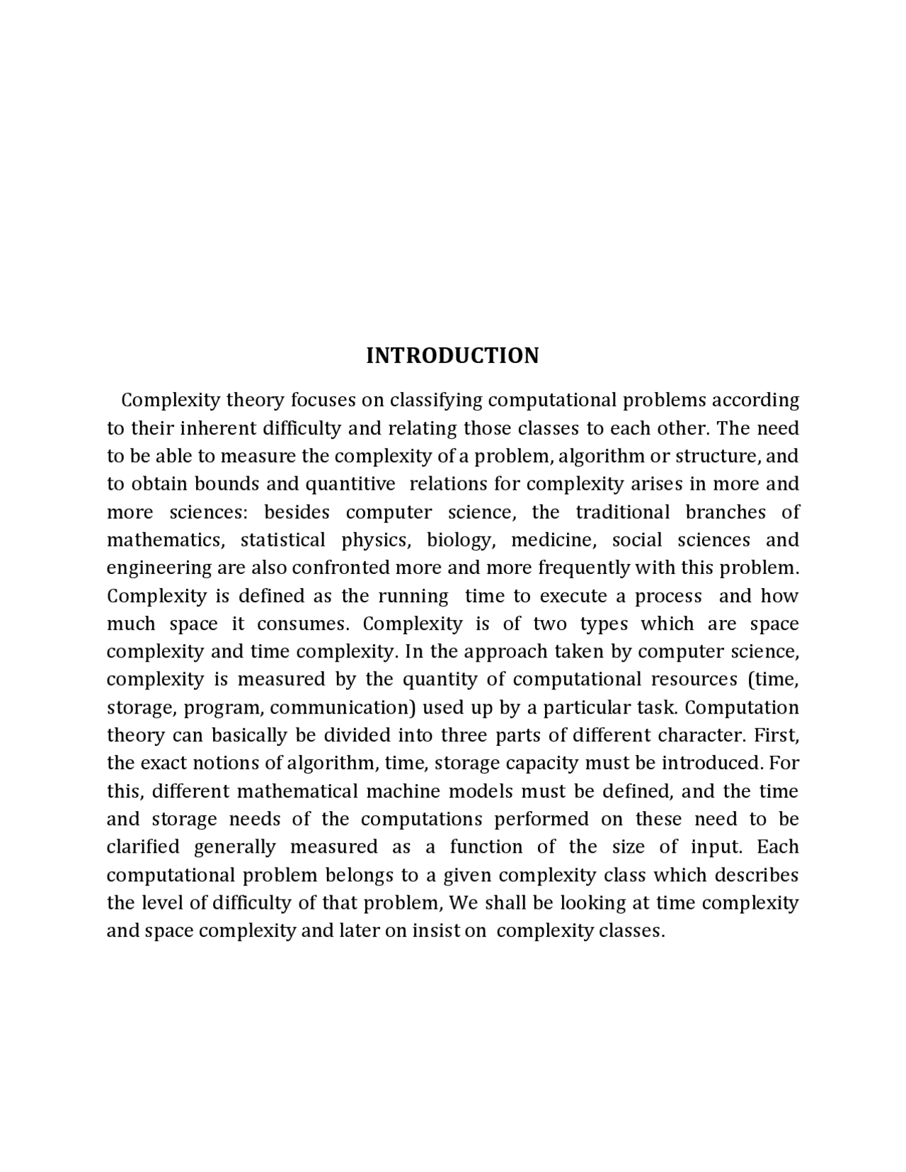 Complexity Theory Classification Of Problems Docsity