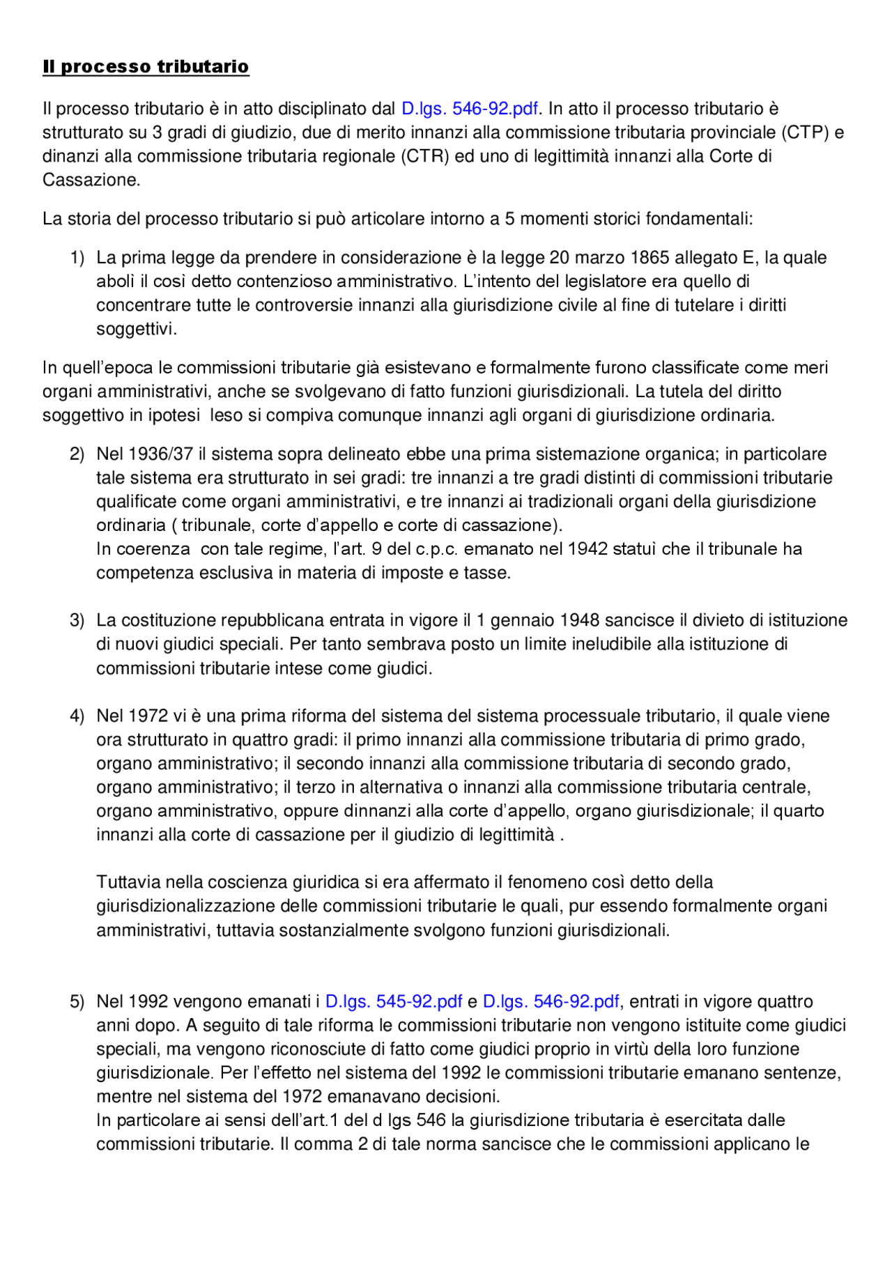 Riassunti Di Diritto Tributario Docsity