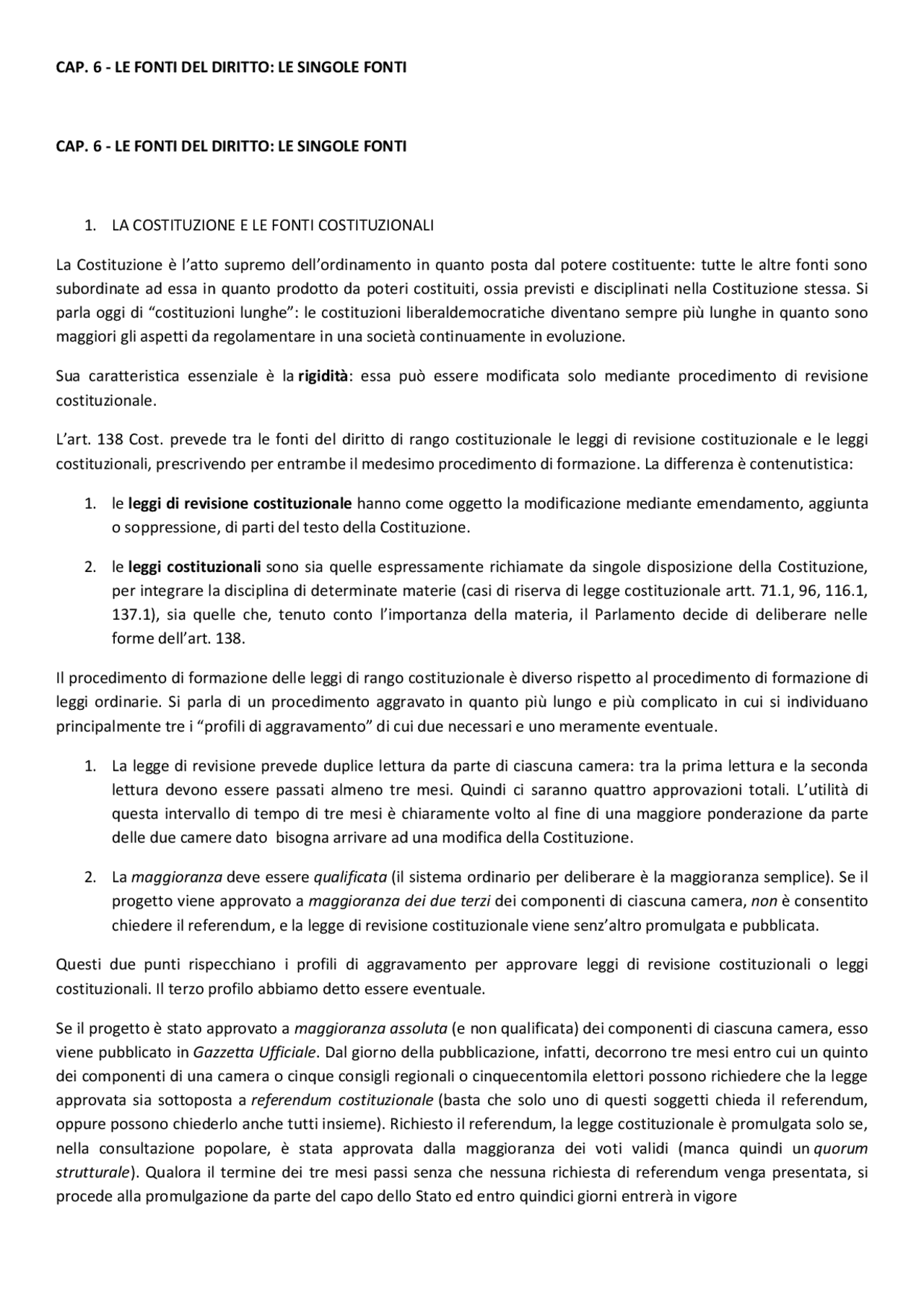 Riassunto Diritto Pubblico Per Esami Scienze Motorie Docsity