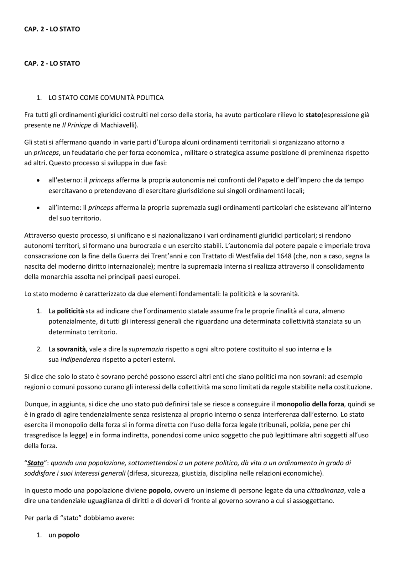 Riassunto diritto pubblico per esami scienze motorie - Docsity