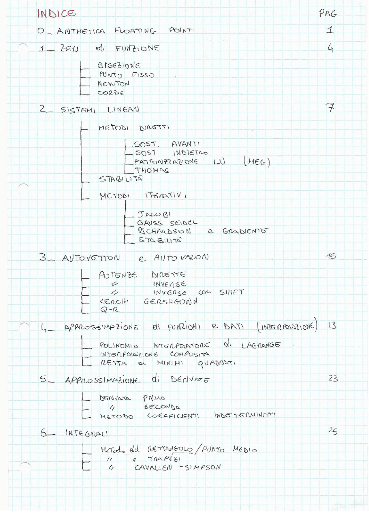 Calcolo numerico teoria - Docsity
